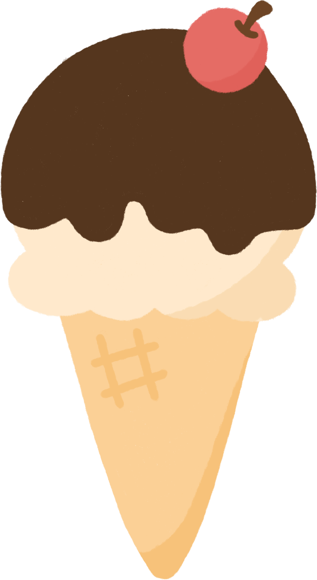 Cute Ice Cream Cone Hand Drawn Doodle Illustration 37297013 Png