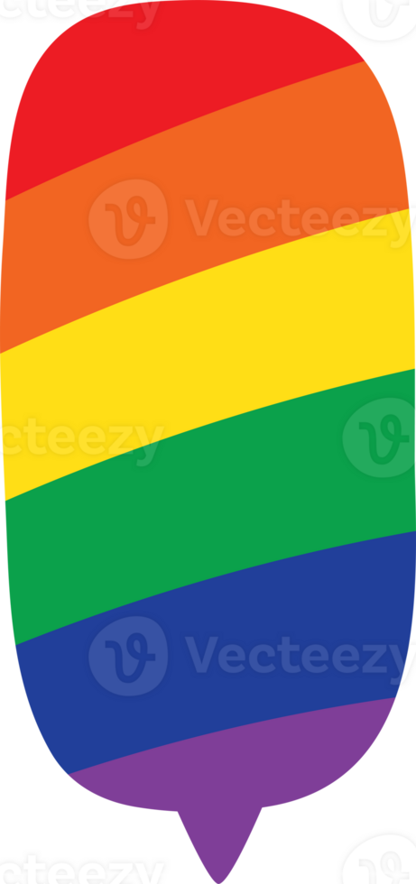Rainbow Colored Speech Bubble Flat Icon Lgbtqi Concept 37297035 Png