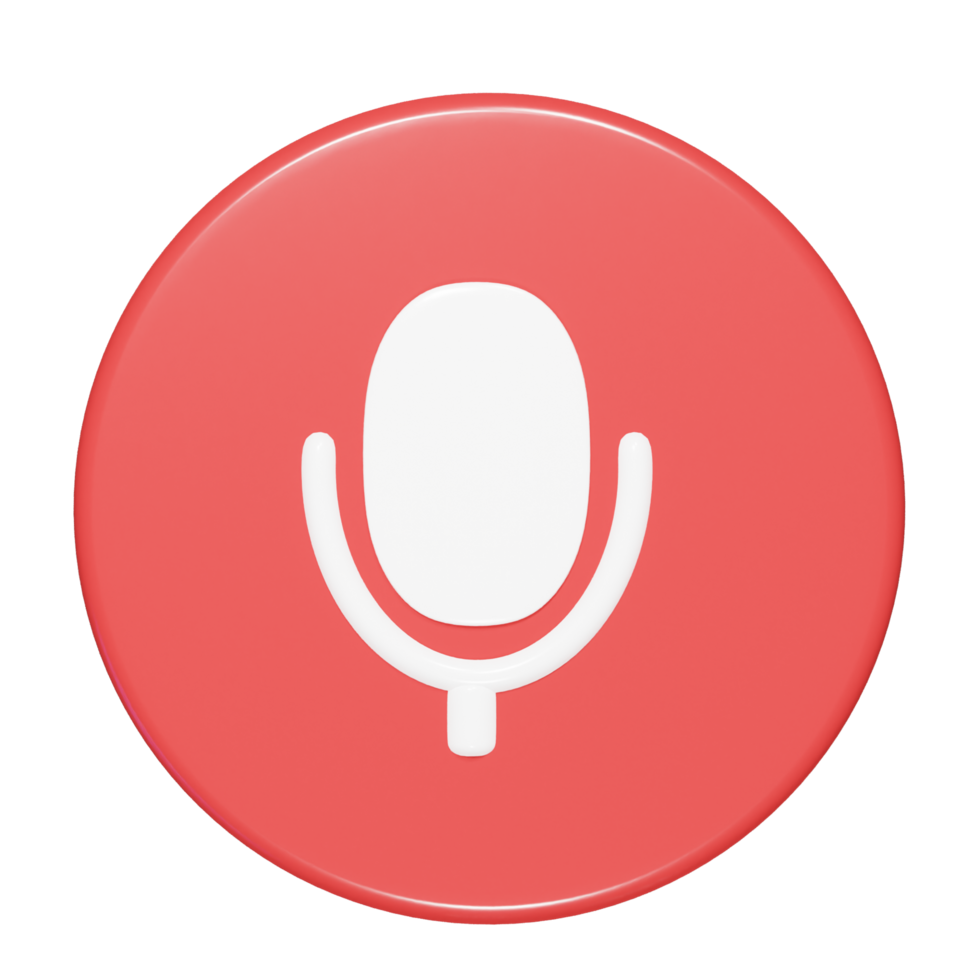 Voice icon 3d render 37297451 PNG