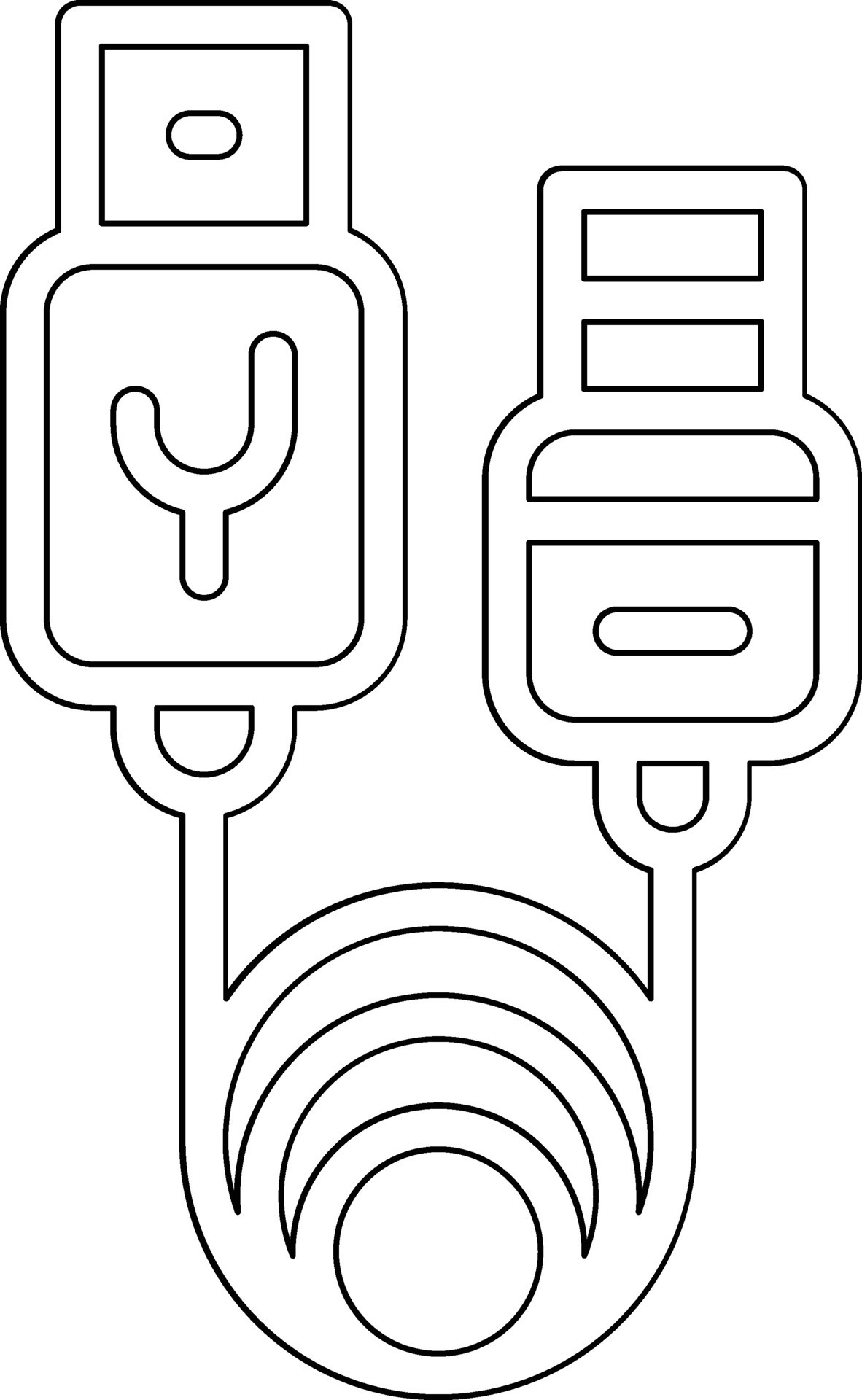 Usb Cable Vector Icon 37300294 Vector Art At Vecteezy