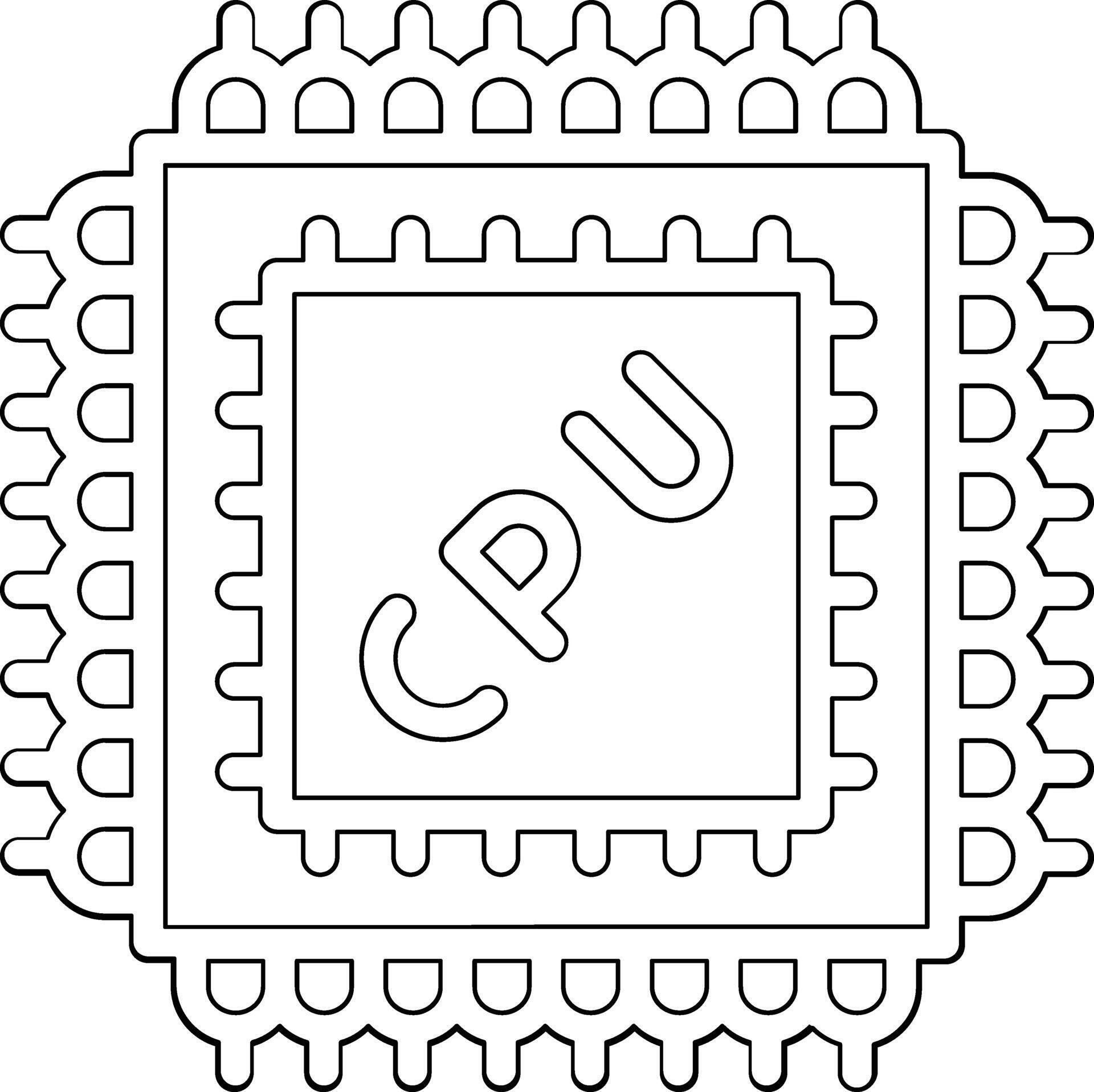 Microprocessor Vector Icon 37300300 Vector Art at Vecteezy