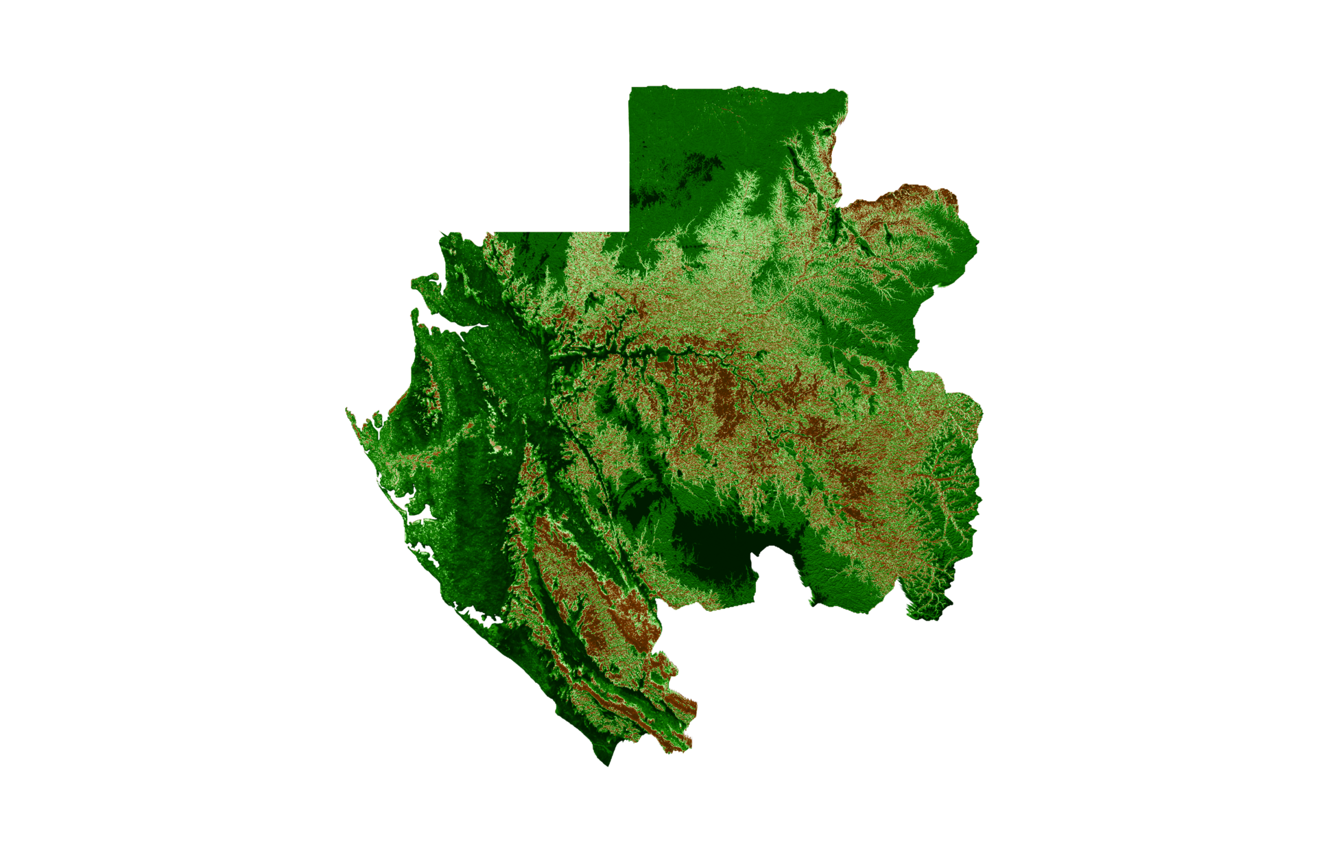 Gabon Topographic Map 3d Realistic Map Color 3d Illustration 37301872 Png