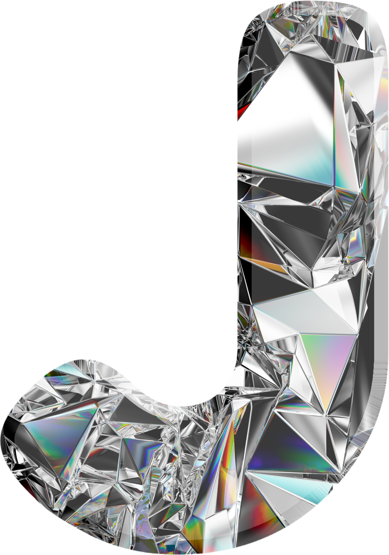 Holographic diamond alphabet 37304089 PNG