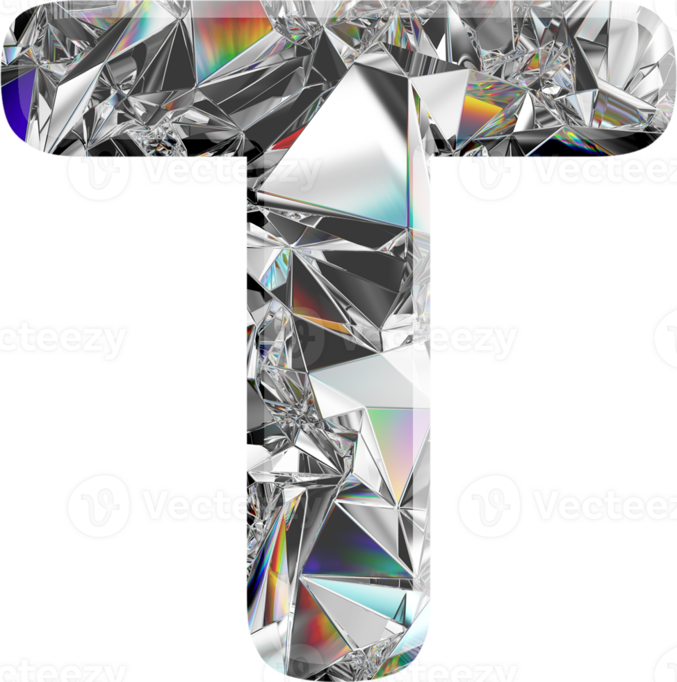 Holographic diamond alphabet 37304091 PNG