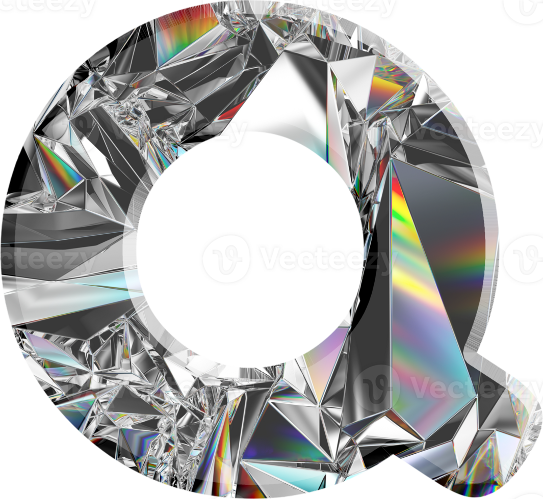 Holographic diamond alphabet 37304100 PNG