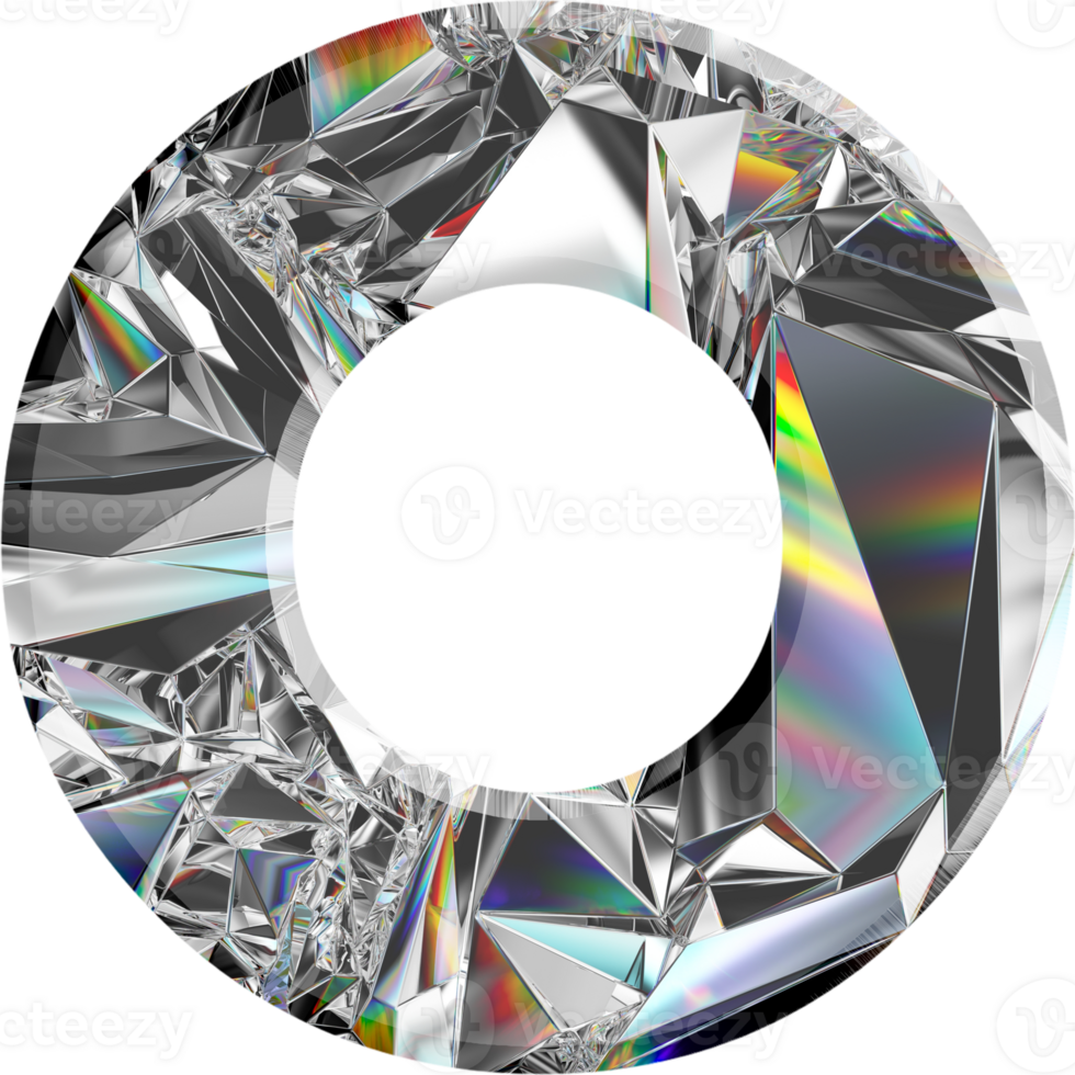 Holographic diamond alphabet 37304104 PNG