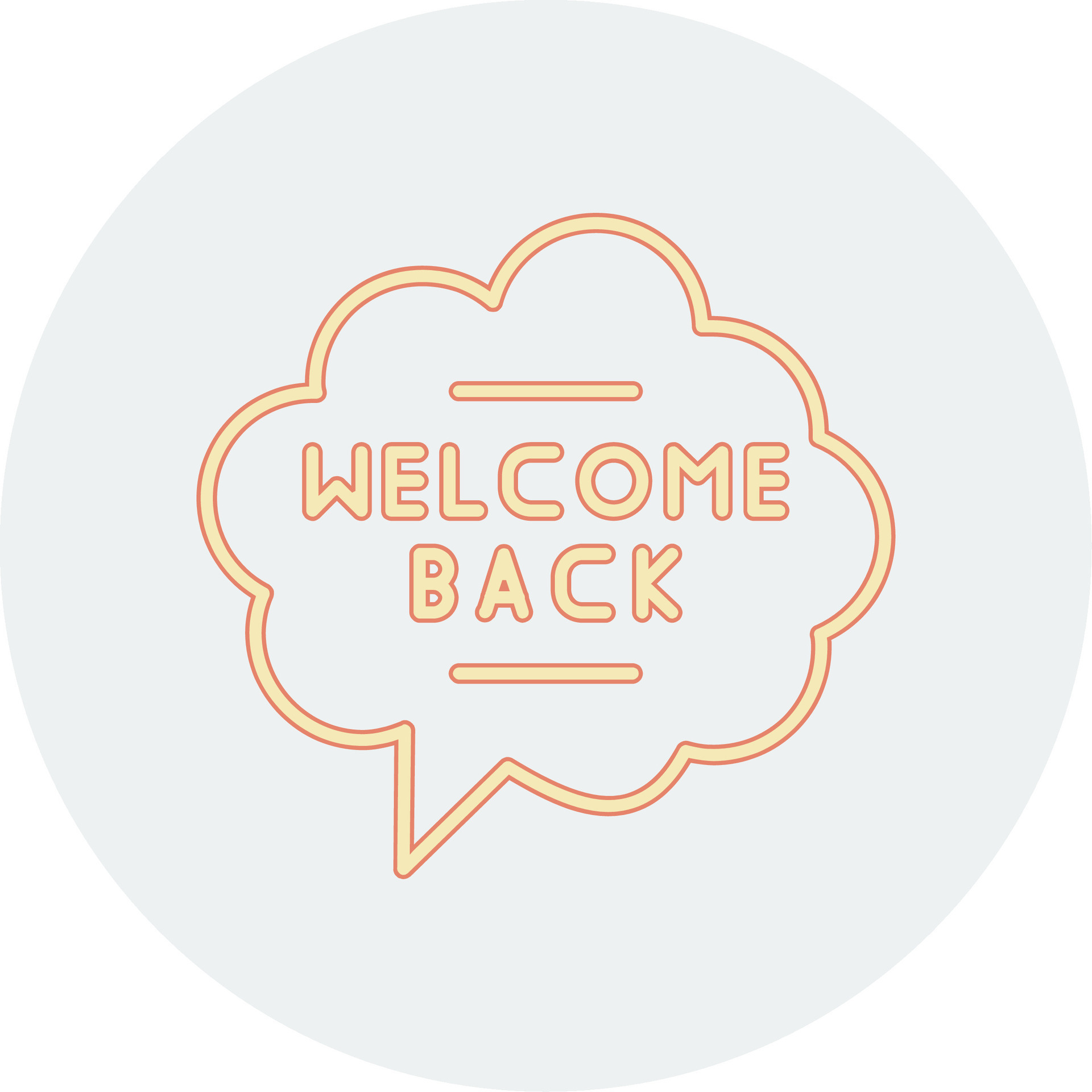 Welcome Back Vector Icon 37305993 Vector Art At Vecteezy