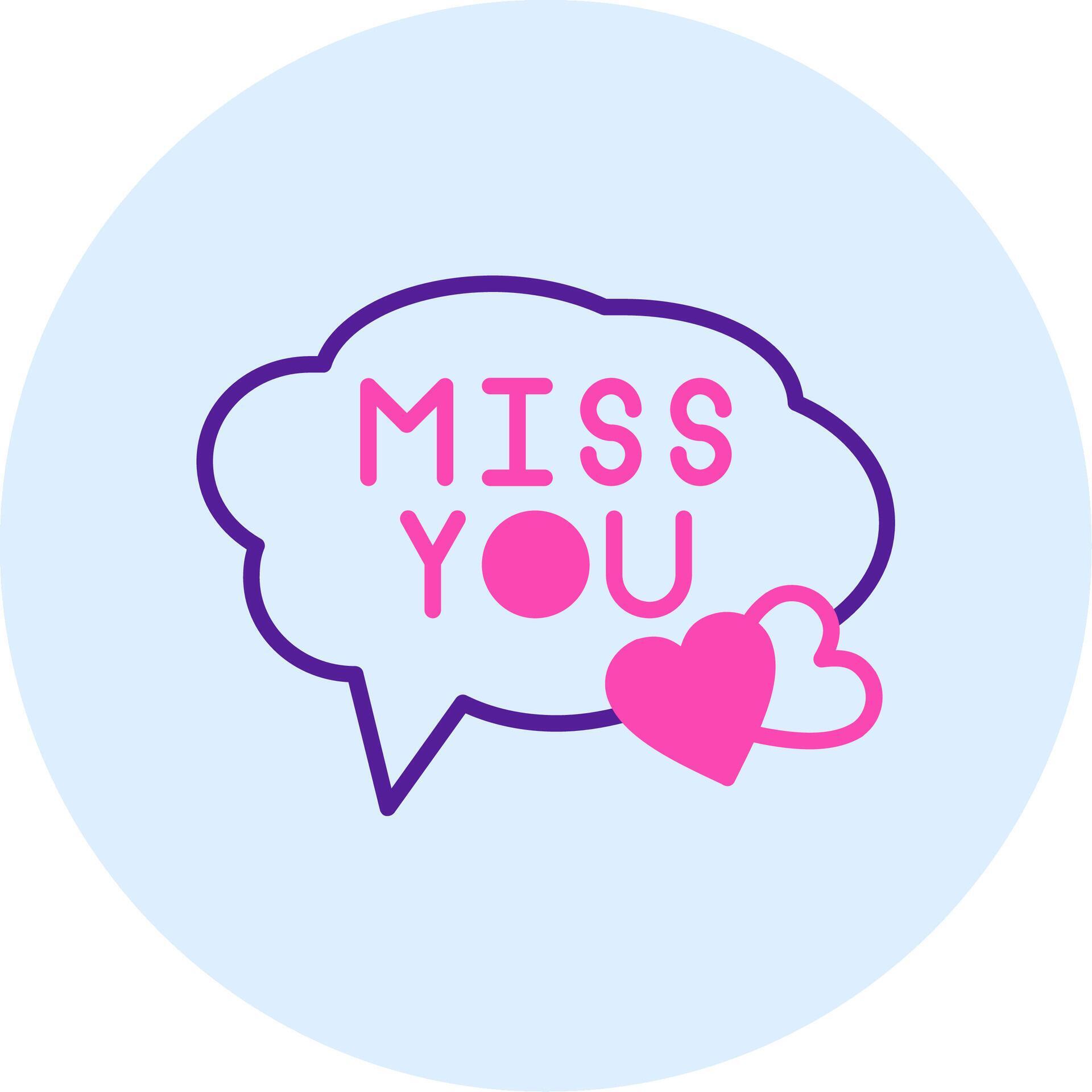 Miss You Vector Icon 37310473 Vector Art At Vecteezy