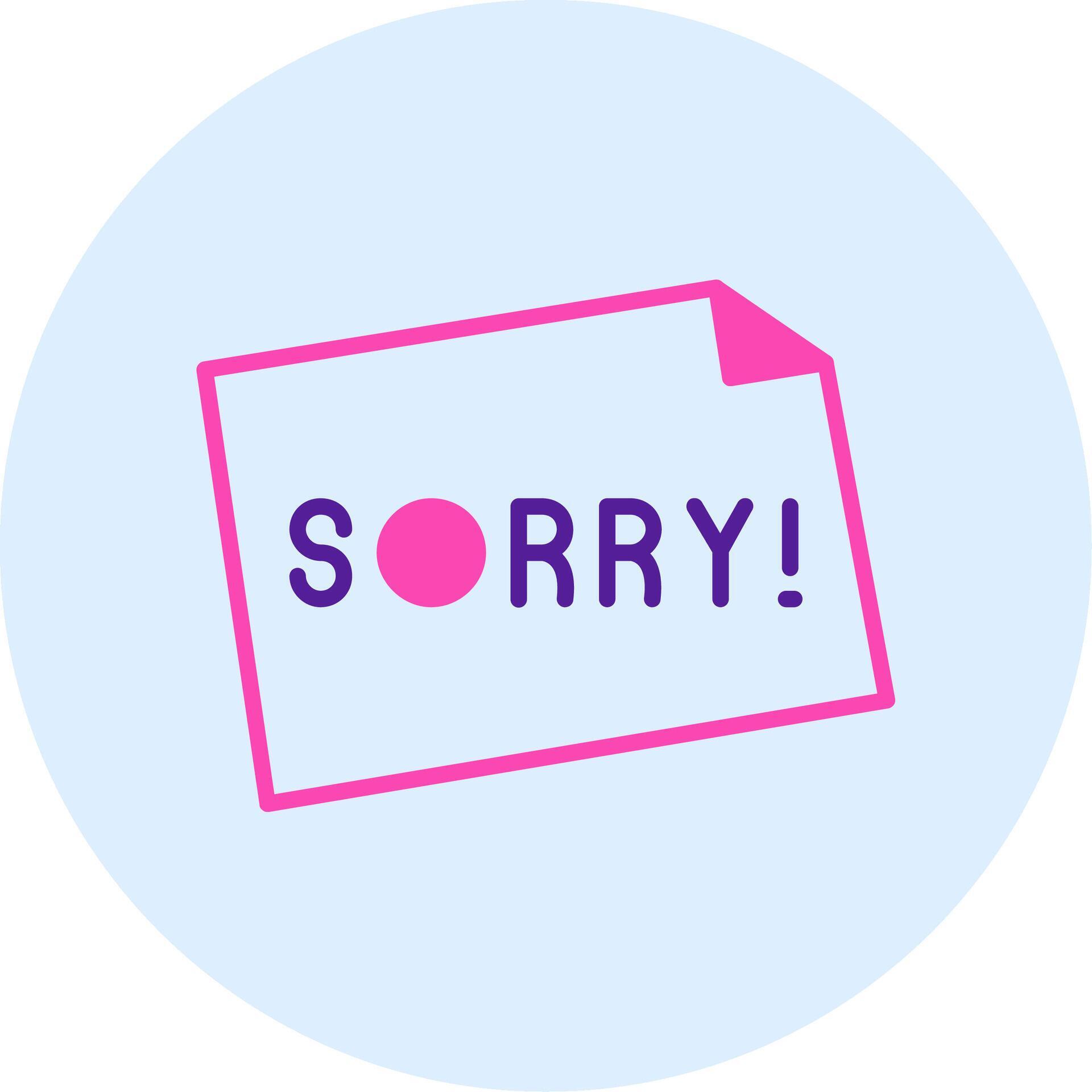 Sorry Vector Icon 37310489 Vector Art at Vecteezy