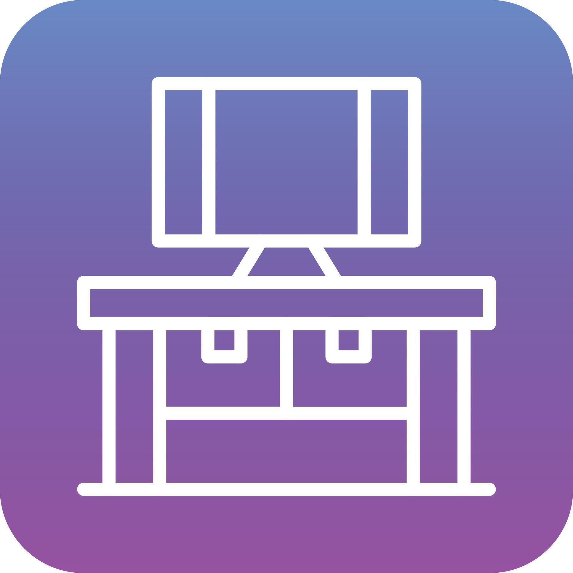 Computer Table Vector Icon 37312995 Vector Art at Vecteezy