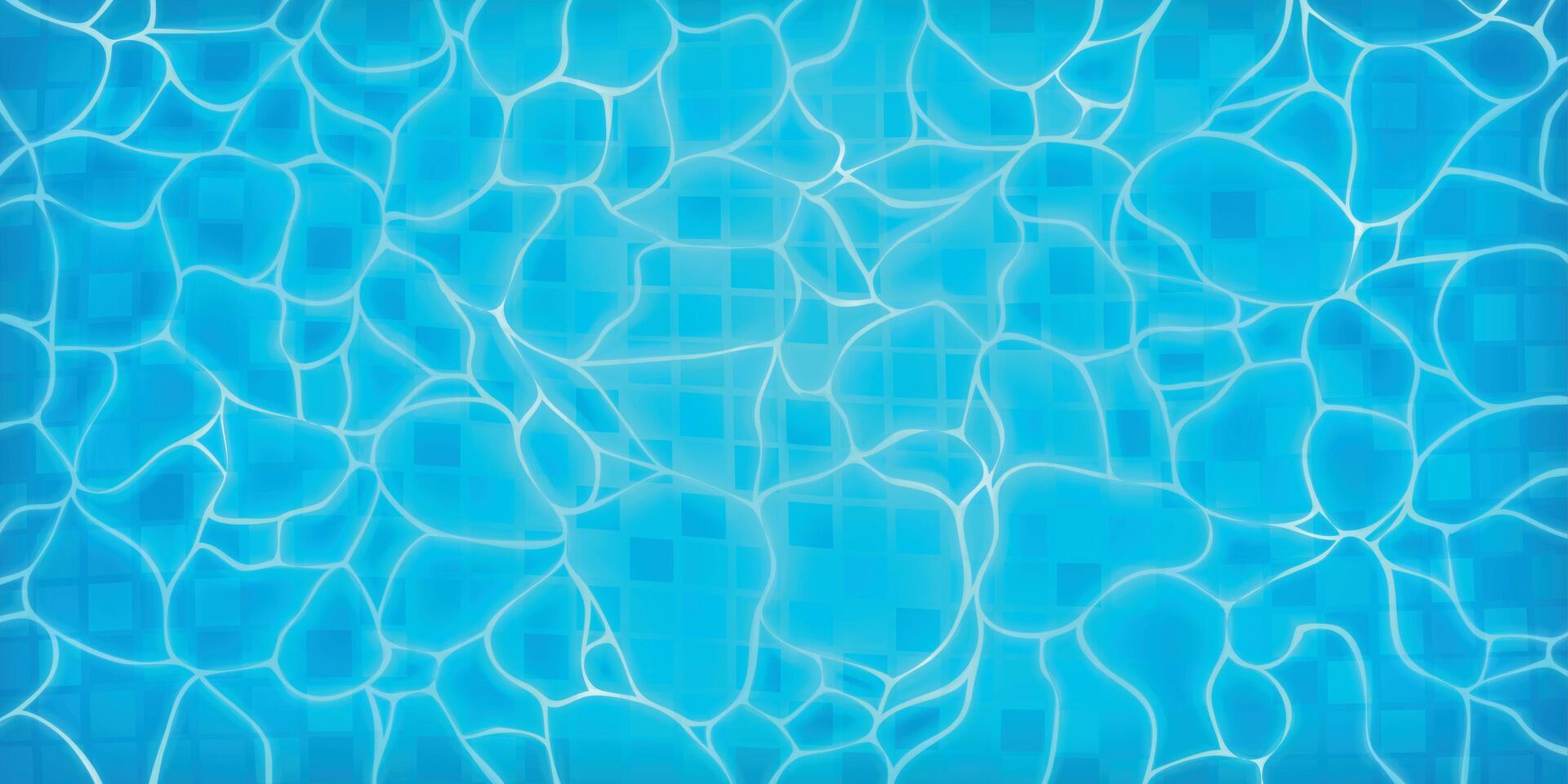 Realistic swimming pool bottom with blue water waves texture. Summer ...
