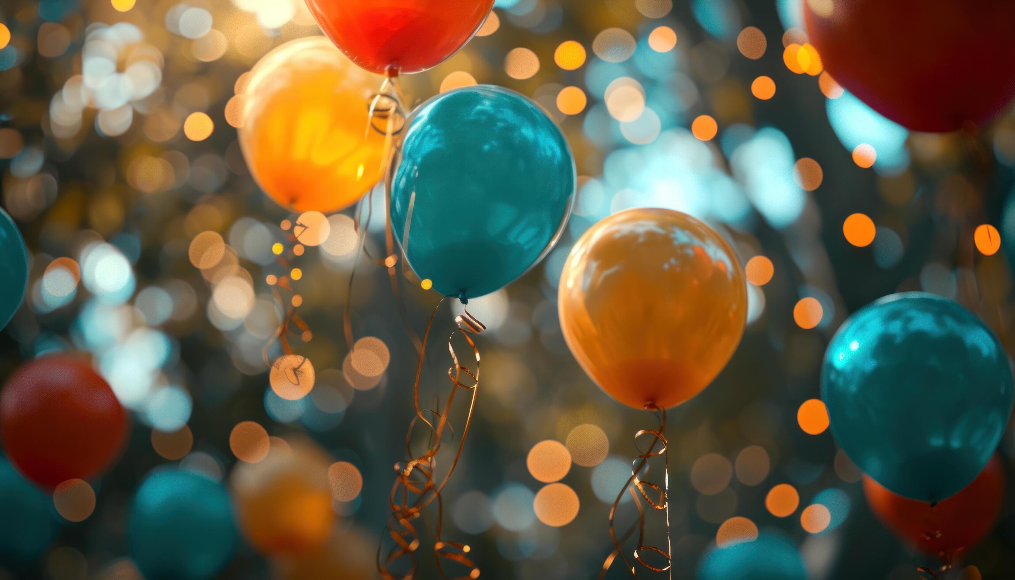 Ai Generated Colorful Balloons Floating Above A Background 37323087
