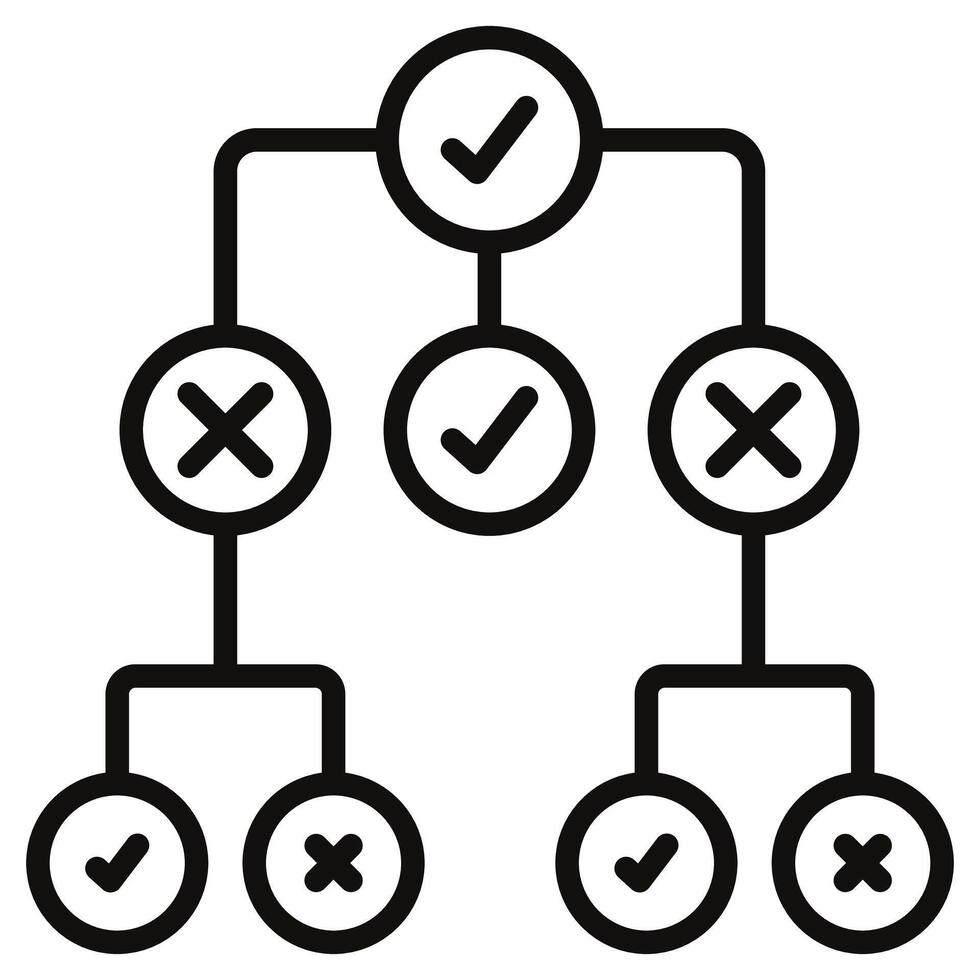 Decision Tree Icon Line Vector Illustration 37328762 Vector Art At Vecteezy