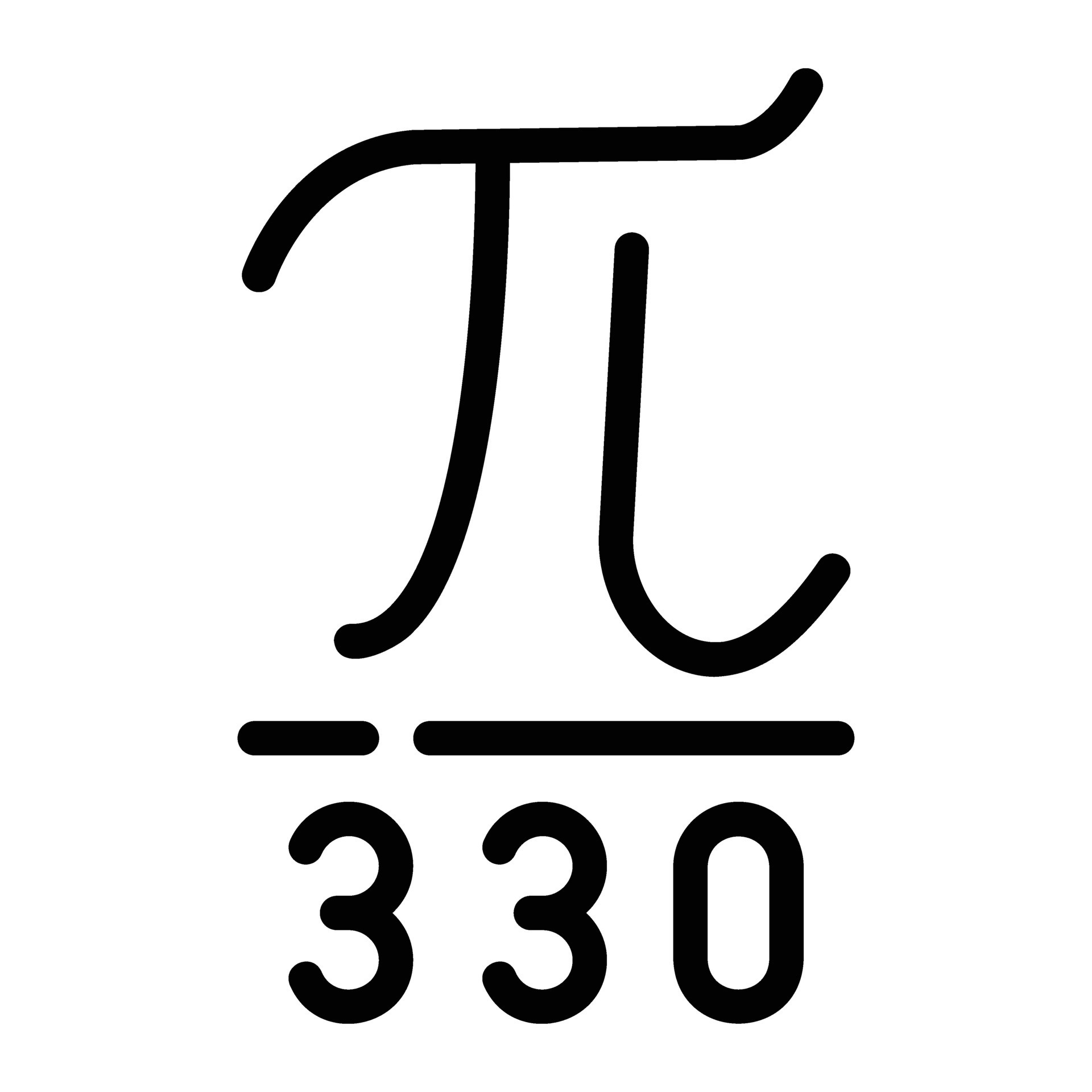 Pi Calculation Line Icon Background White 37329580 Vector Art At Vecteezy