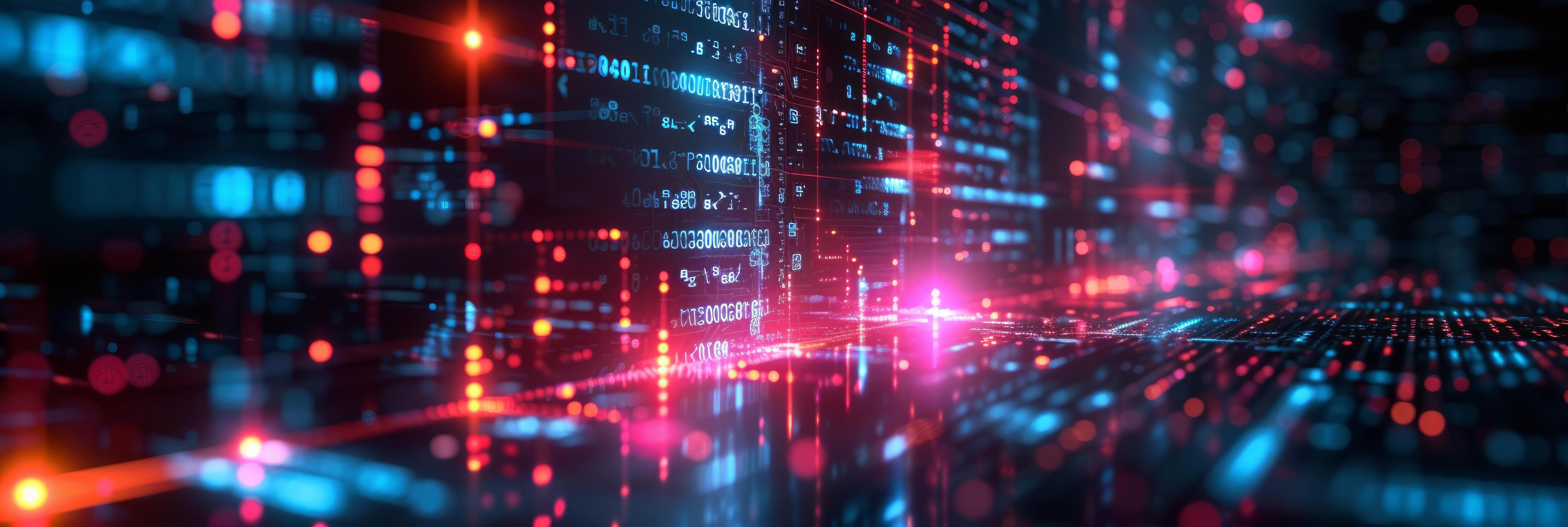 AI generated Dark abstract technology background with translucent ...