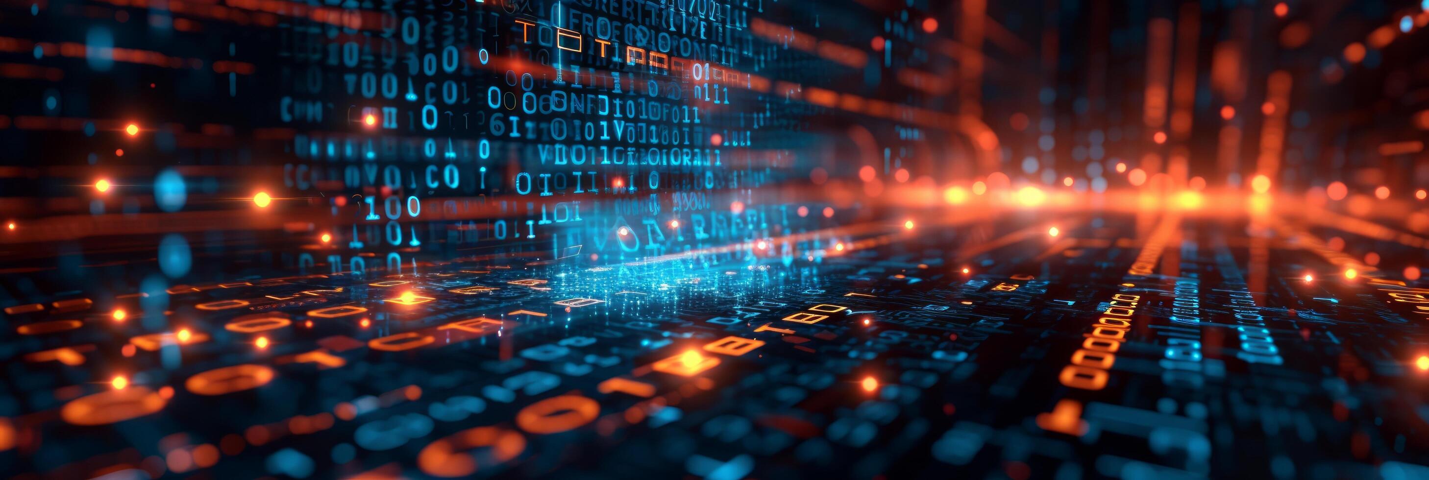 AI generated Dark abstract technology background with translucent ...