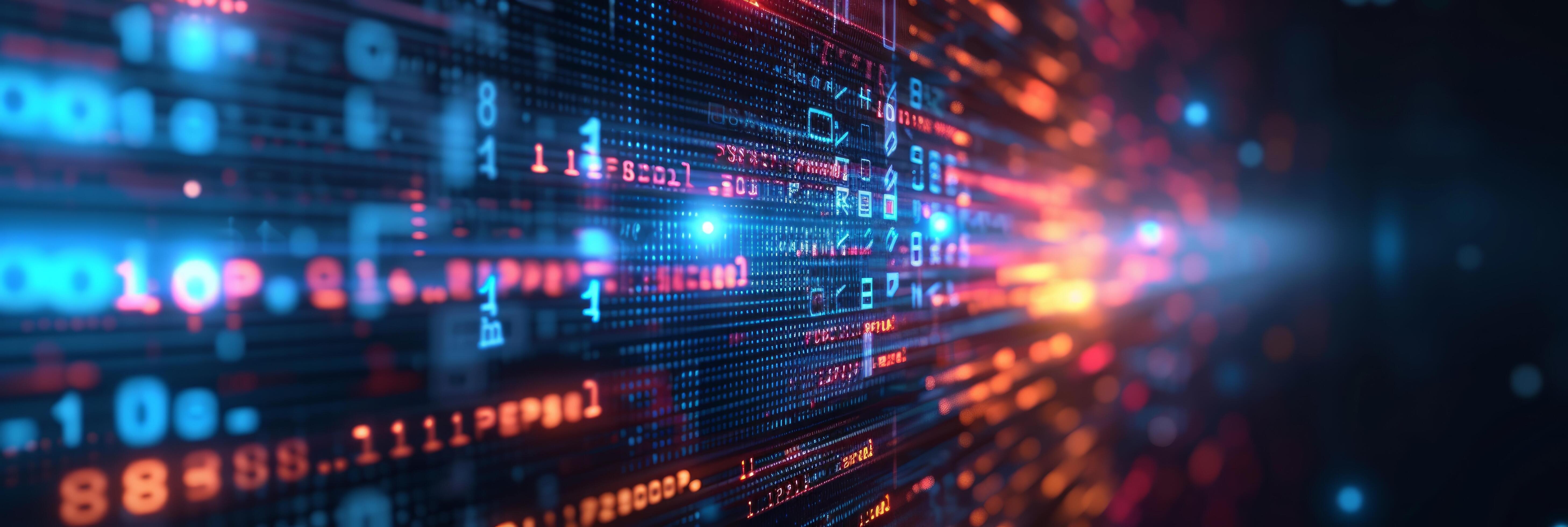 AI generated Dark abstract technology background with translucent ...