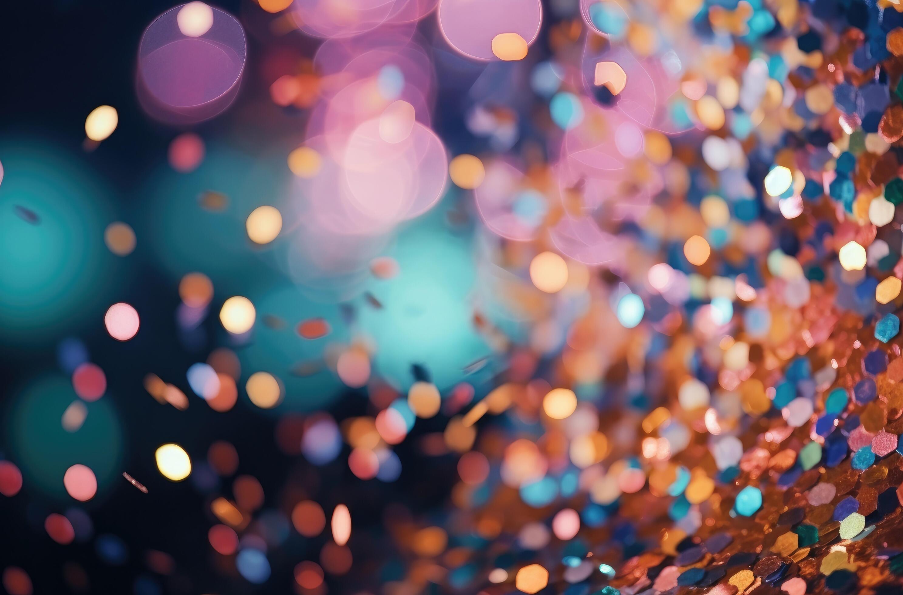 AI generated colorful confetti with bokeh background 37352379 Stock Photo at Vecteezy