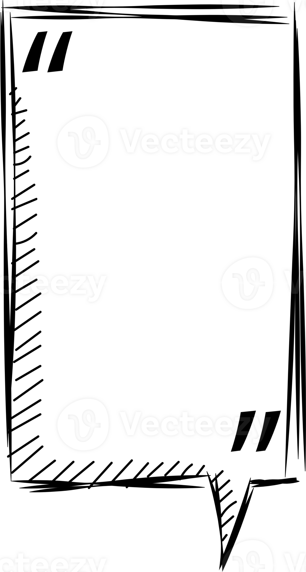 Black and white speech bubble balloon with quotation marks, icon sticker memo keyword planner ...