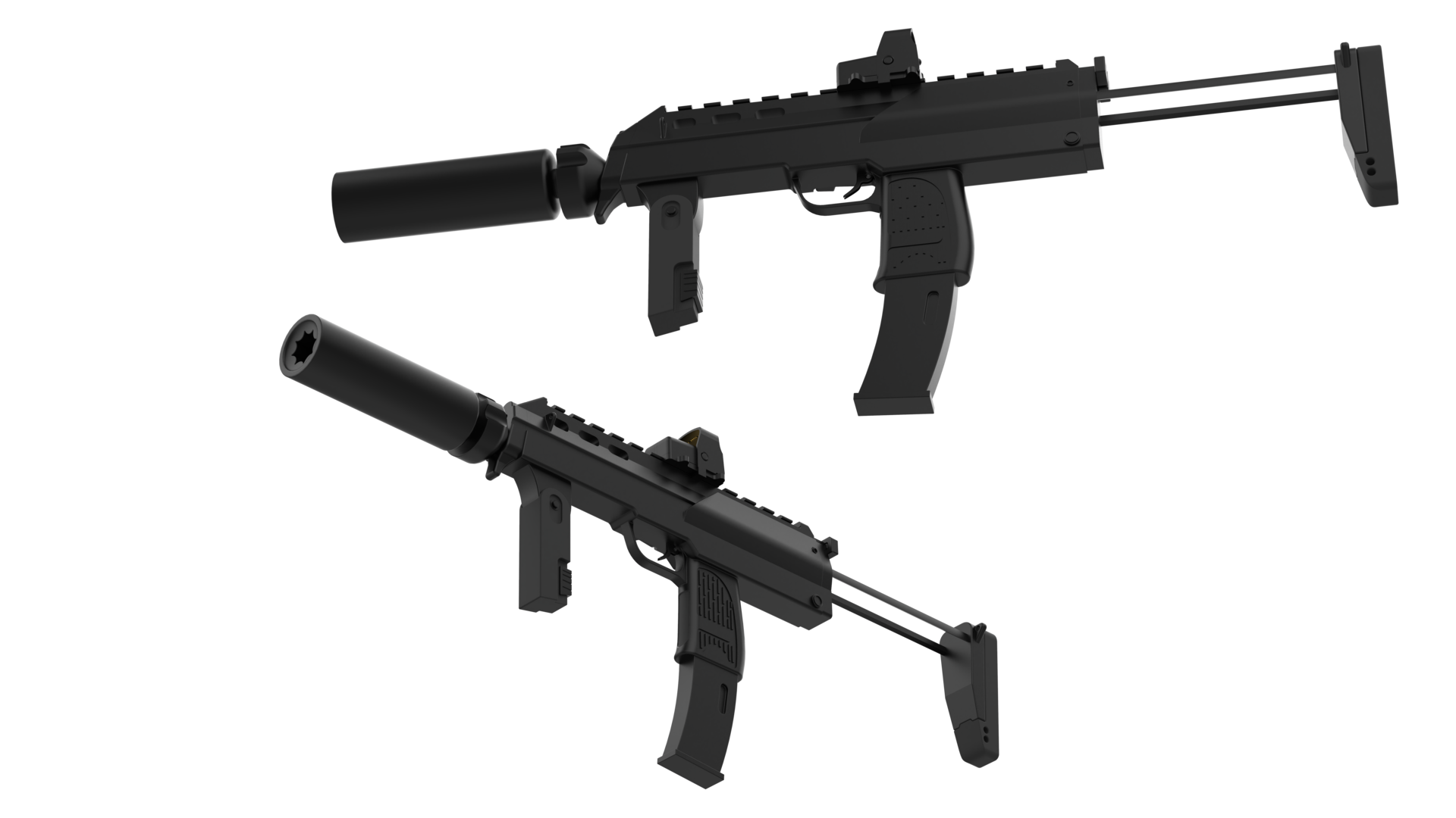 Machine Gun Isolated On Background 3d Rendering Illustration 37365829 Png