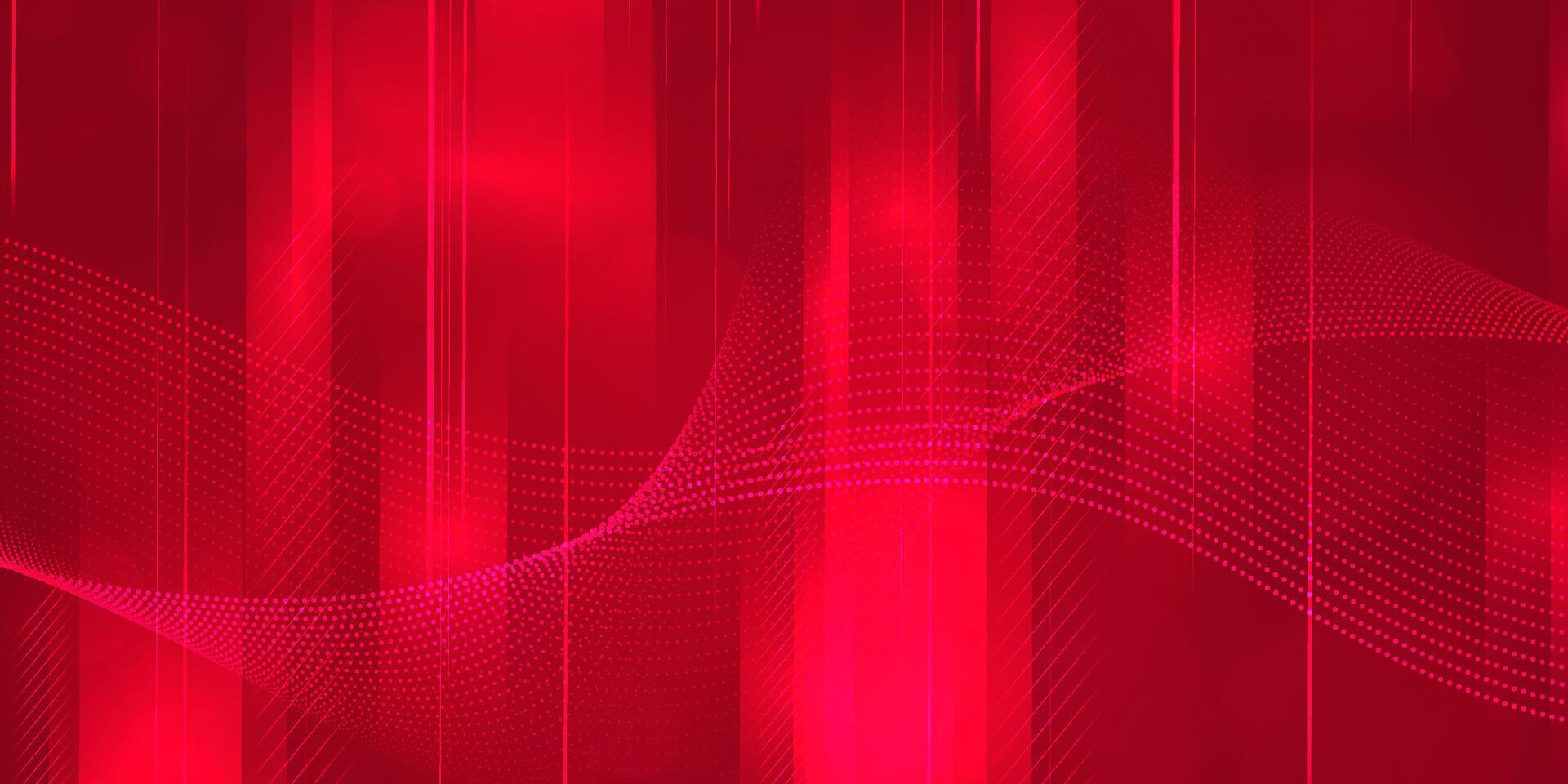 Digital Technology Futuristic Internet Network Connection Red Background Abstract Cloud Cyber