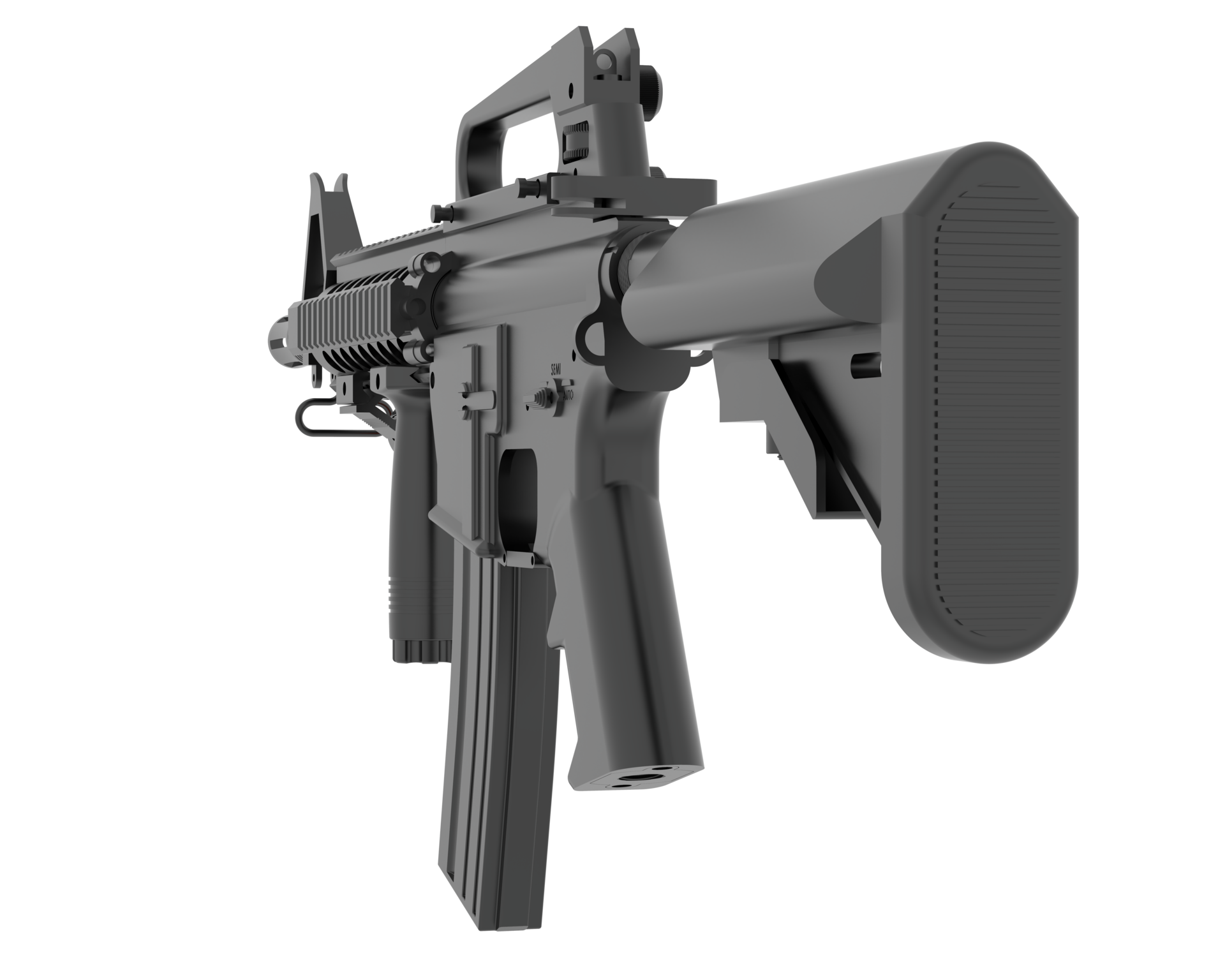 Machine Gun Isolated On Background 3d Rendering Illustration 37369692 Png
