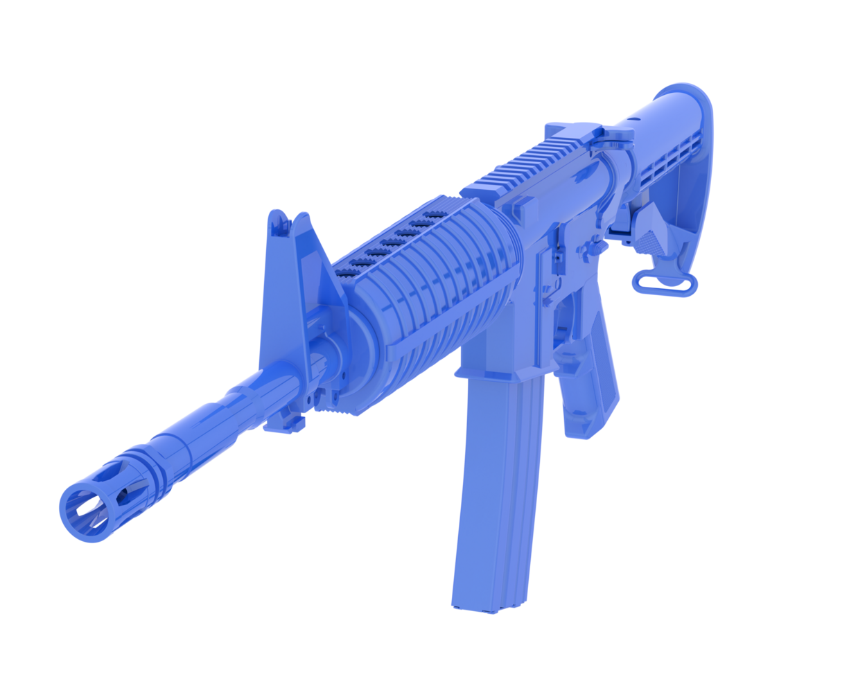 Machine Gun Isolated On Background 3d Rendering Illustration 37369712 Png
