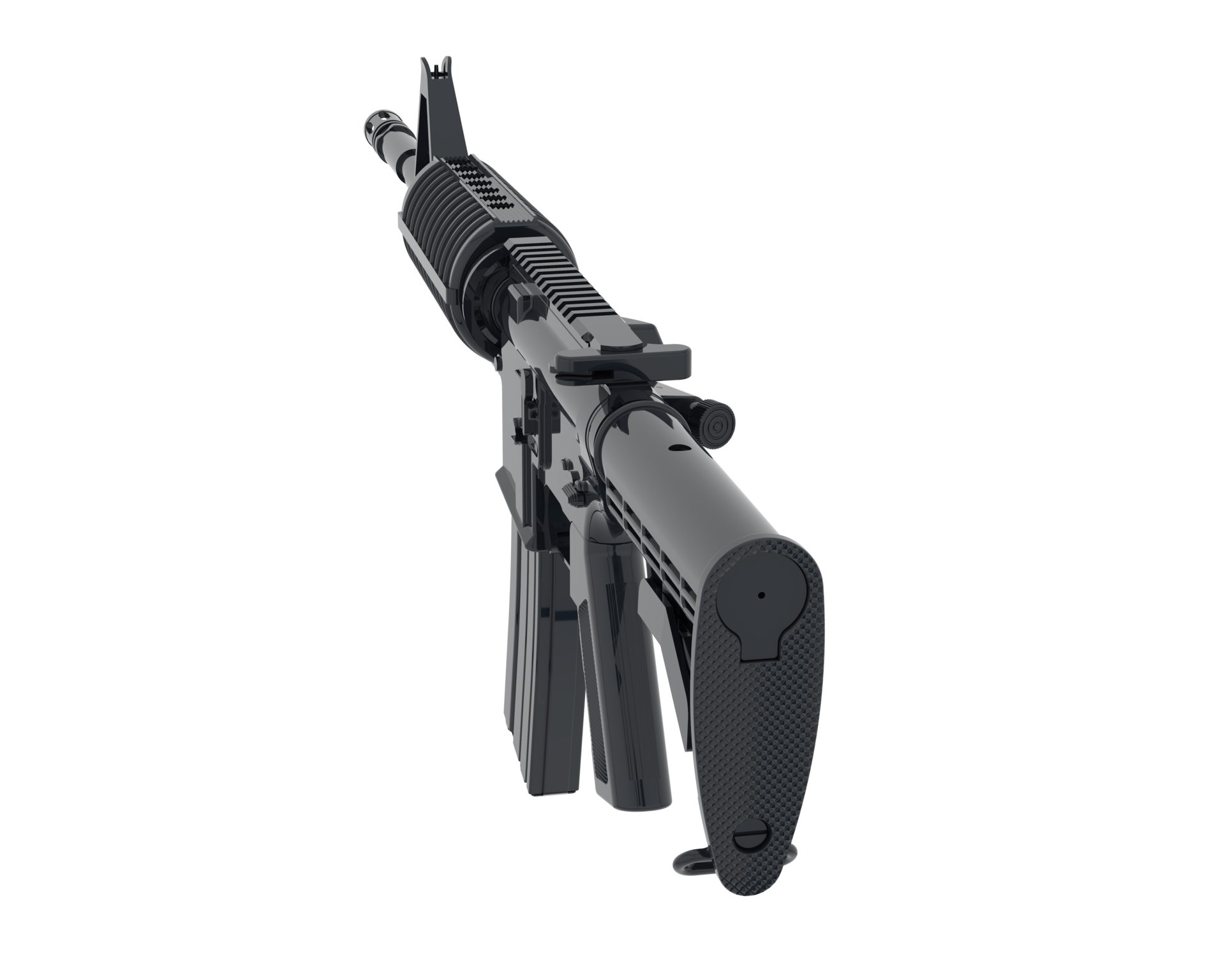 Machine Gun Isolated On Background 3d Rendering Illustration 37369720 Png