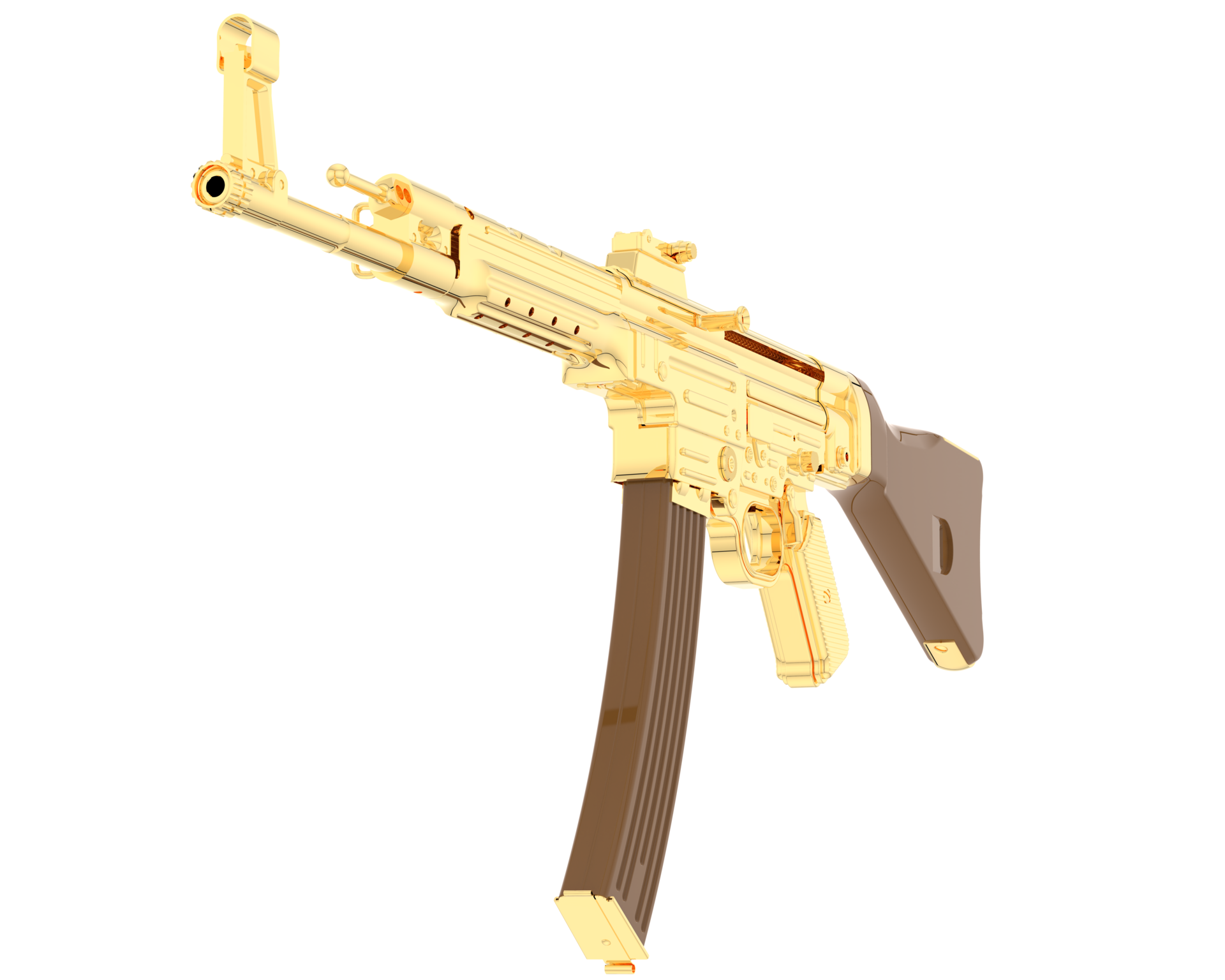 Machine Gun Isolated On Background 3d Rendering Illustration 37369724 Png
