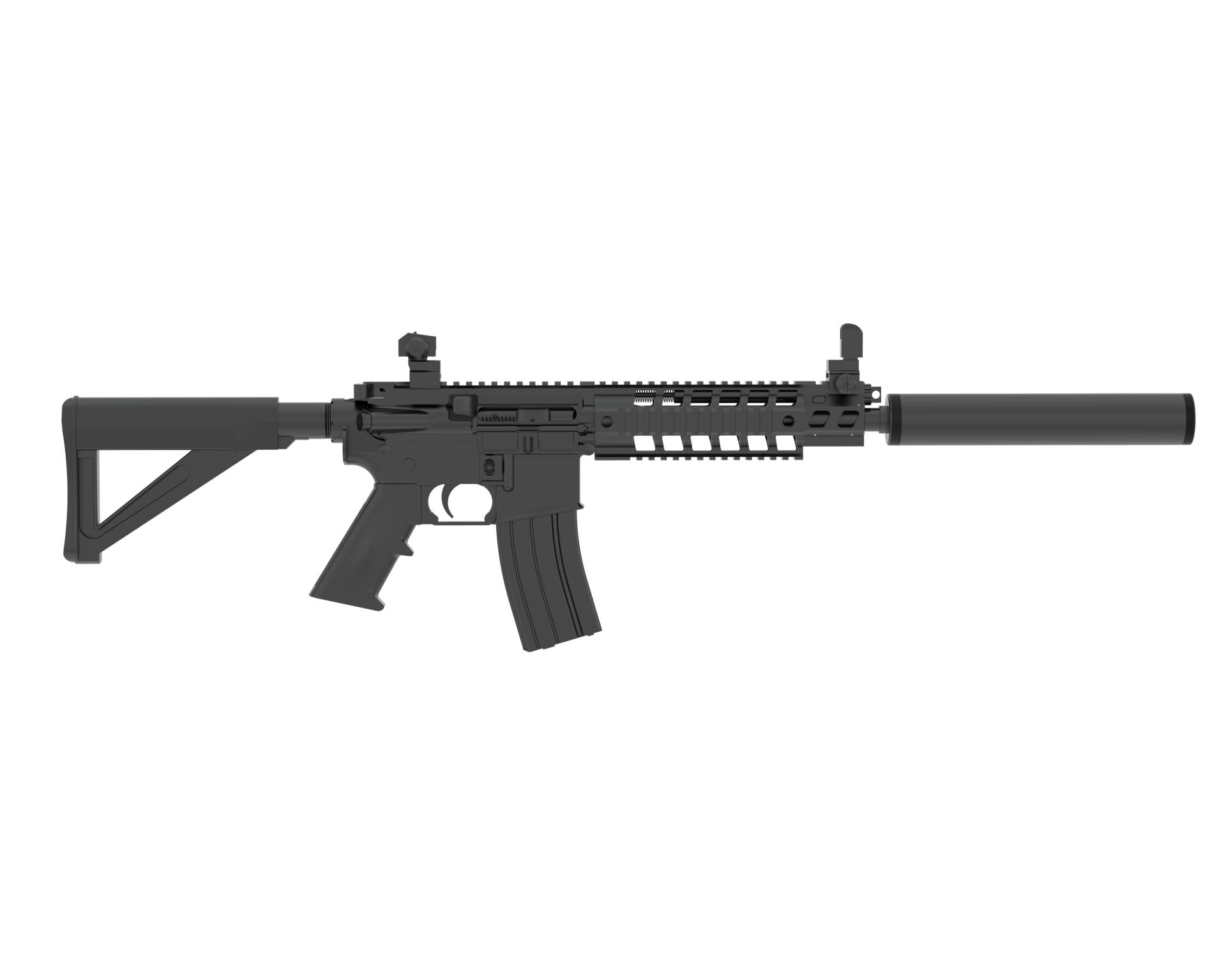 Machine Gun Isolated On Background 3d Rendering Illustration 37369763 Png
