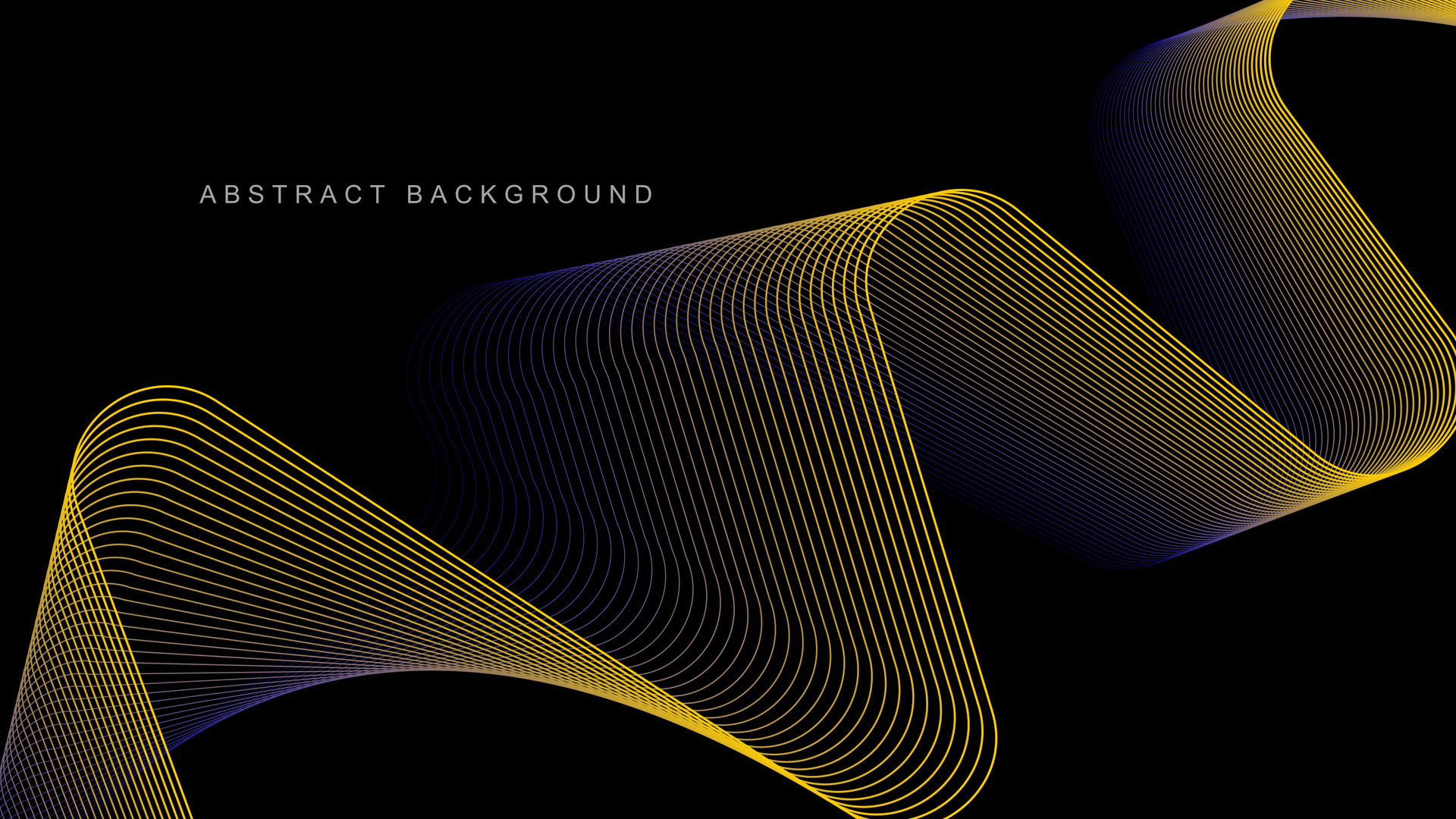 Abstract Glowing Wave Lines On Black Background Dynamic Wave Pattern