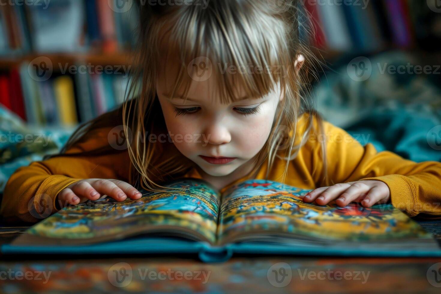 AI generated Cute children baby reading book . Education learning ... AI generated Cute children baby reading book . Education learning ...