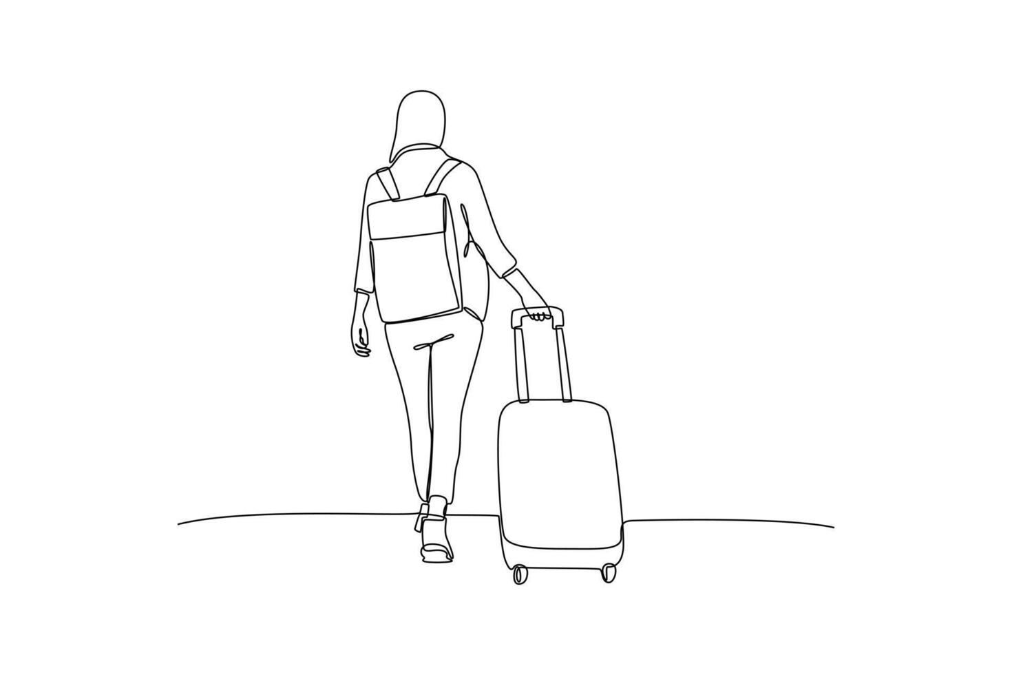 One continuous line drawing of Journey or trip concept. Doodle vector ...