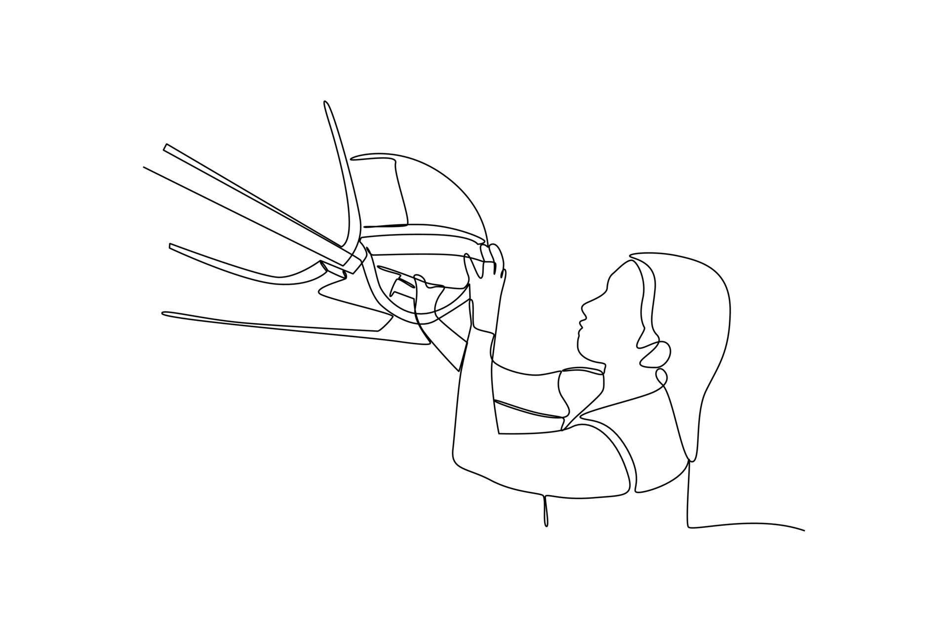 One continuous line drawing of Journey or trip concept. Doodle vector ...