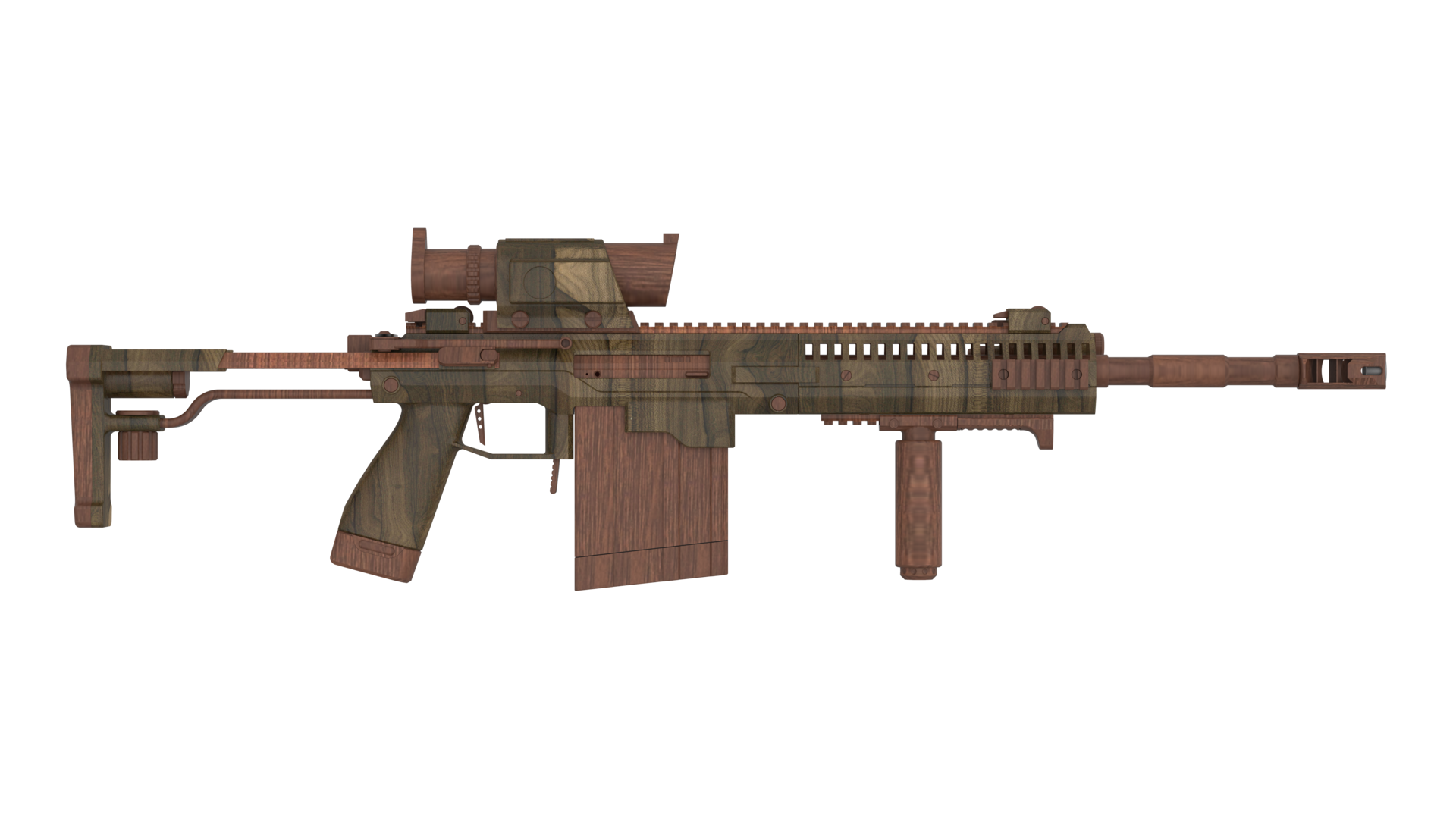 Machine Gun Isolated On Background 3d Rendering Illustration 37375193 Png