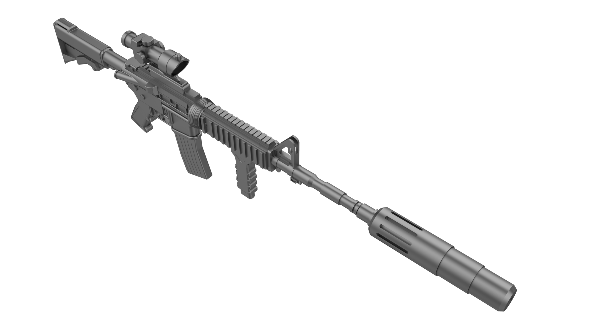 Machine Gun Isolated On Background 3d Rendering Illustration 37375207 Png
