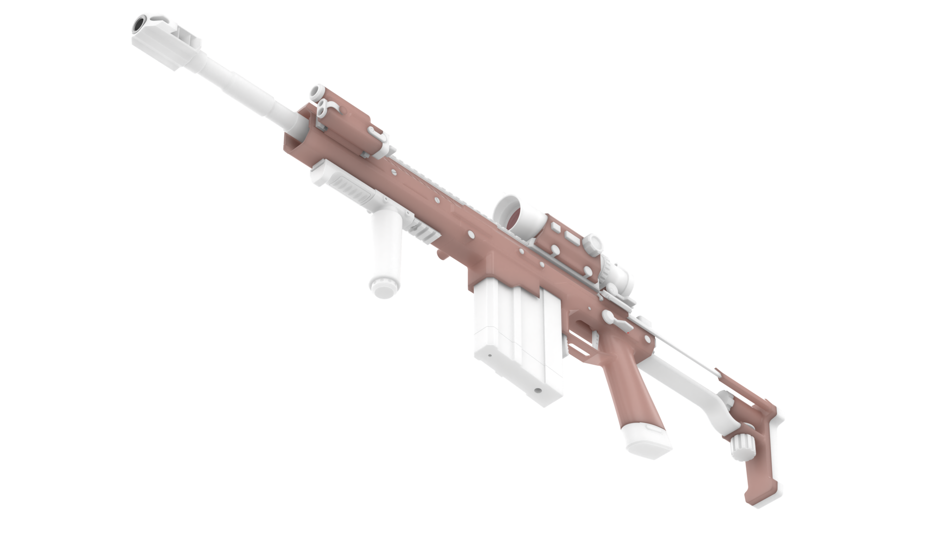 Machine Gun Isolated On Background 3d Rendering Illustration 37375691 Png