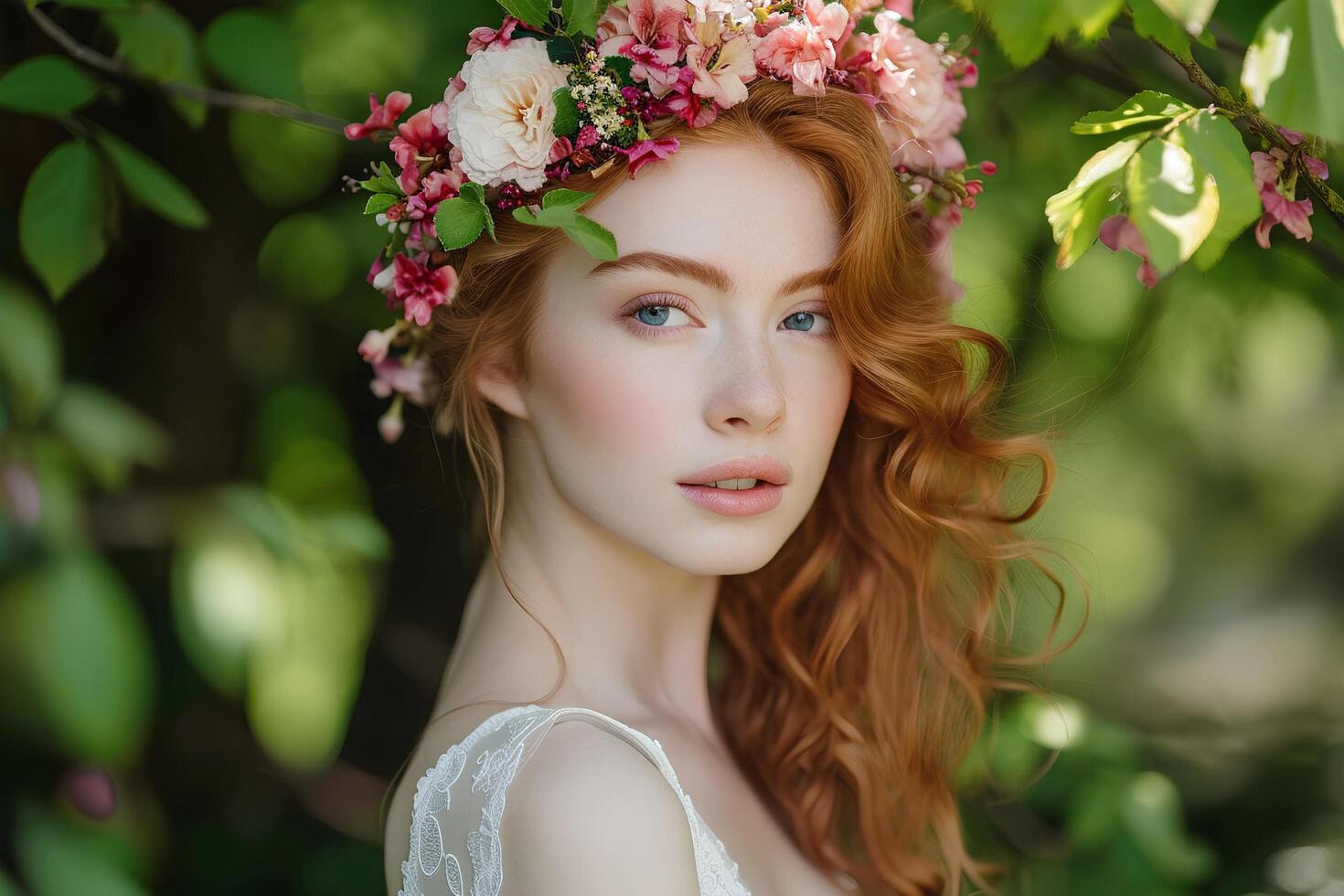 Ai Generated Spring Glow A Beautiful Womans Self Care Routine With Natural Makeup 37376542