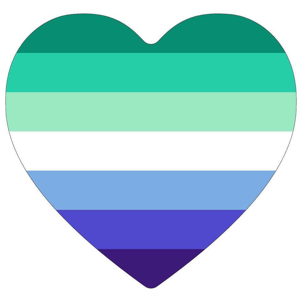 Gay Men Pride Flag In Shape Lgbt Pride Flag 37380846 Vector Art At