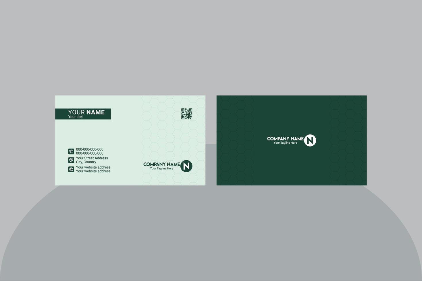 Green modern business card template, creative and easy Visiting card ... Green modern business card template, creative and easy Visiting card ...