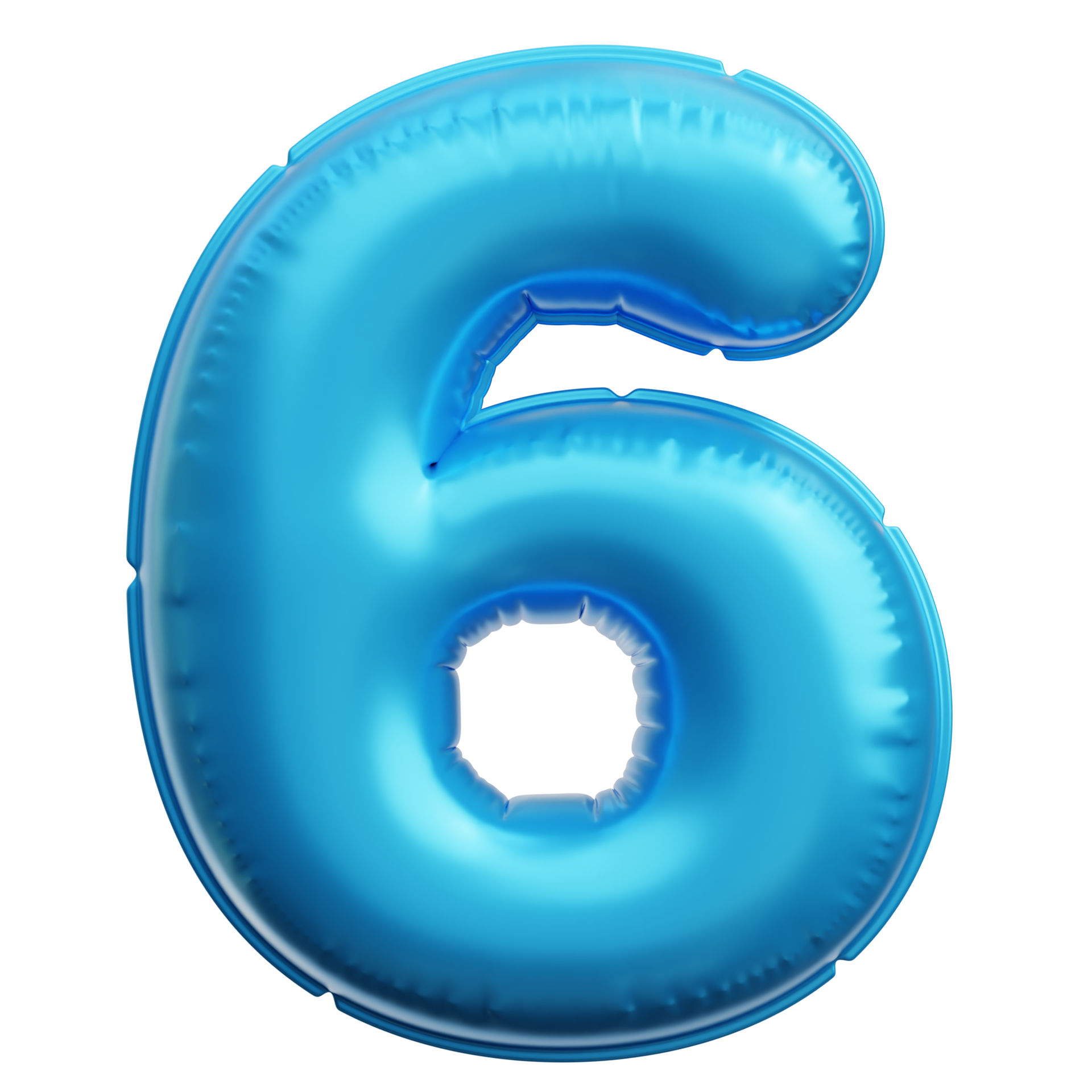 número 6 6 globo 3d icono ilustraciones 37387802 PNG