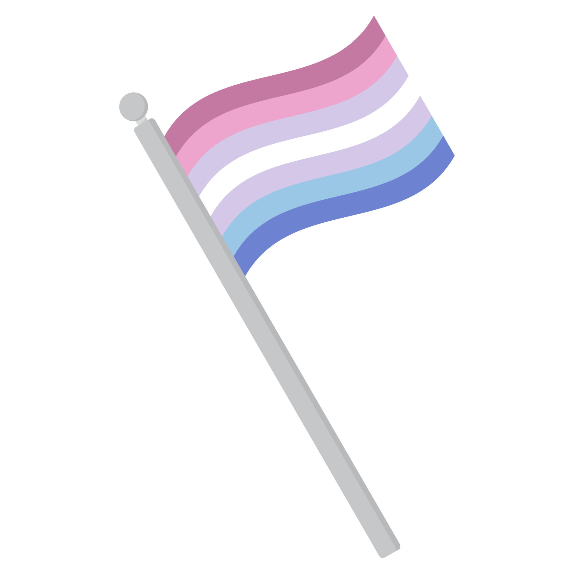 Bigender Pride Flag In Shape Presence Of Who Identify As Both Male And Female 37388062 Png