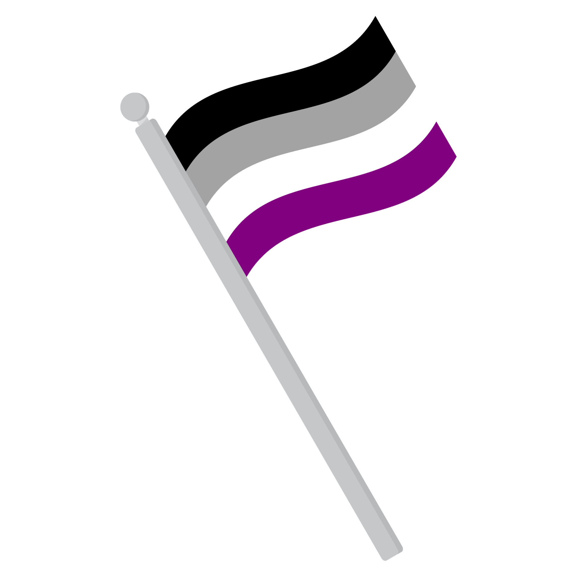 Asexual Pride Flag In Shape International Asexual Pride Flag In Shape 37388087 Png