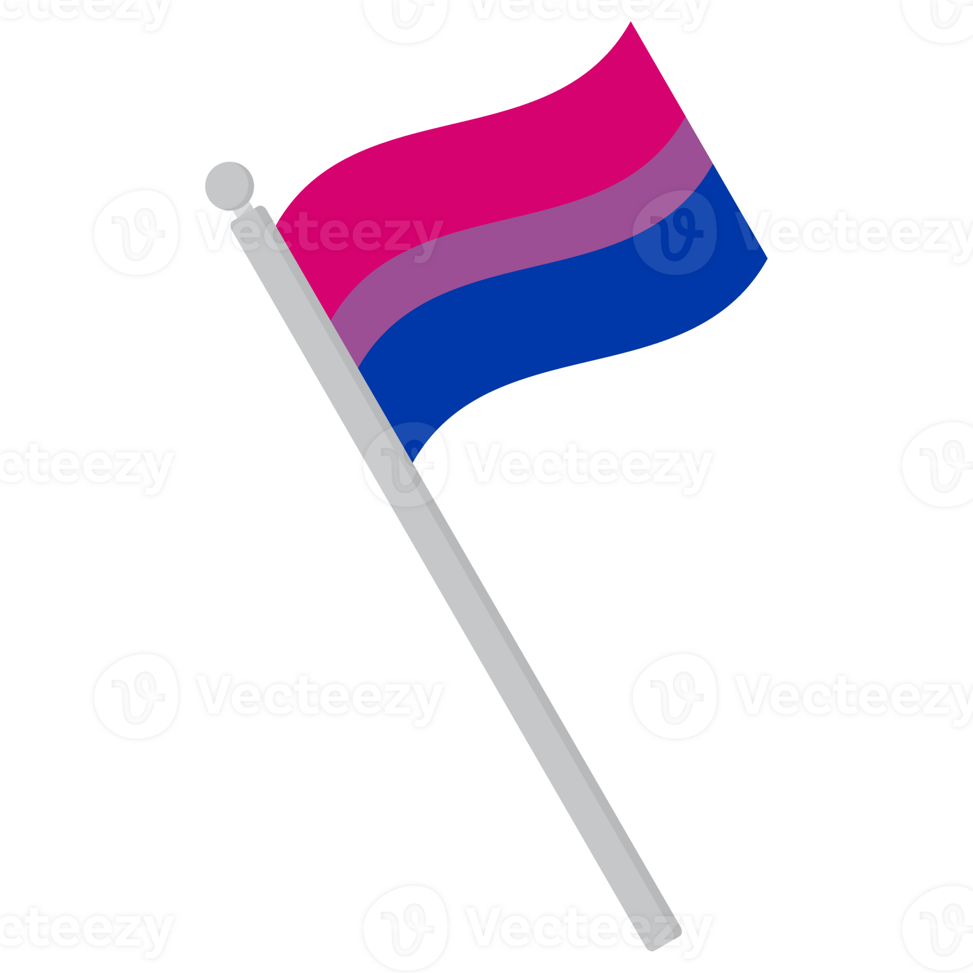 Bisexual Pride Flag In Shape Lqbtg Flag 37388088 Png
