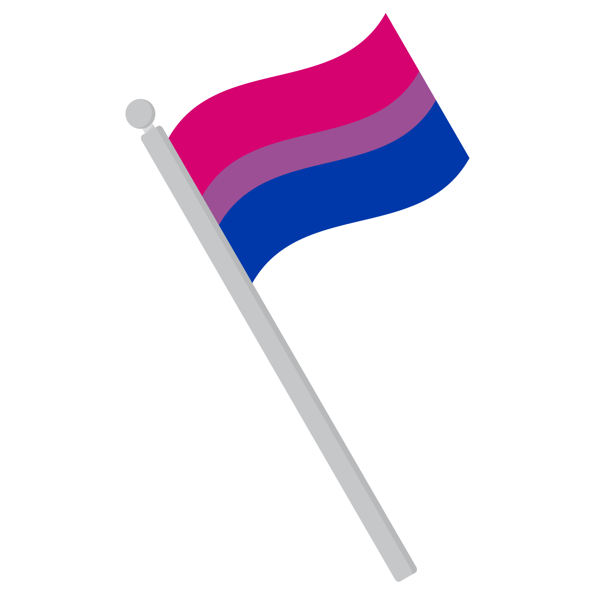 Bisexual Pride Flag In Shape Lqbtg Flag 37388088 Png