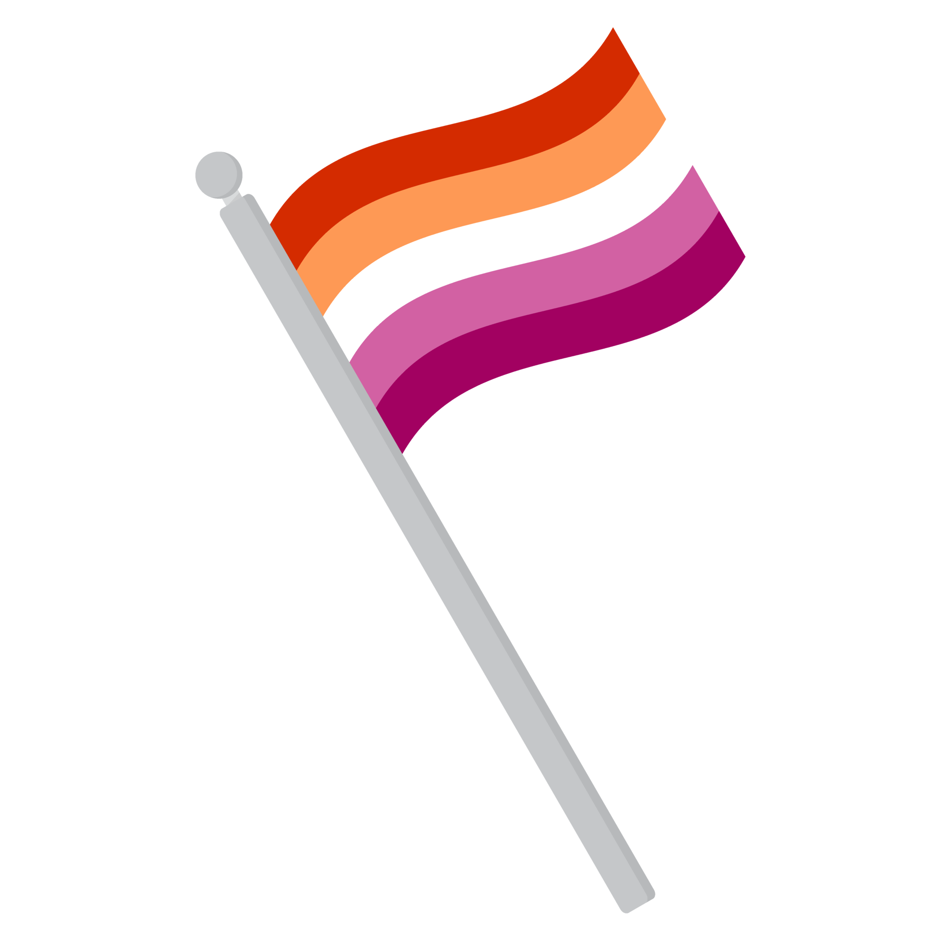 Lesbian Pride Flag Lgbt Symbol In Shape 37388089 Png