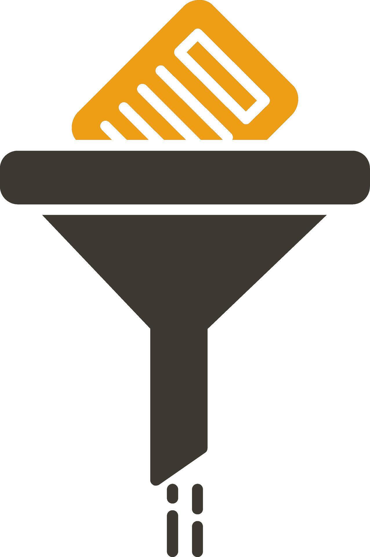 Filtering Data Glyph Two Colour Icon 37421104 Vector Art at Vecteezy