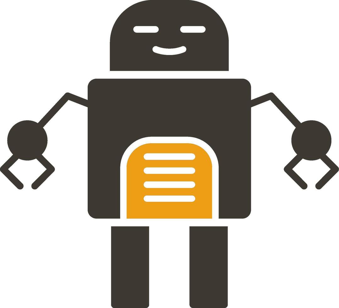 Robot Glyph Two Colour Icon 37423810 Vector Art at Vecteezy