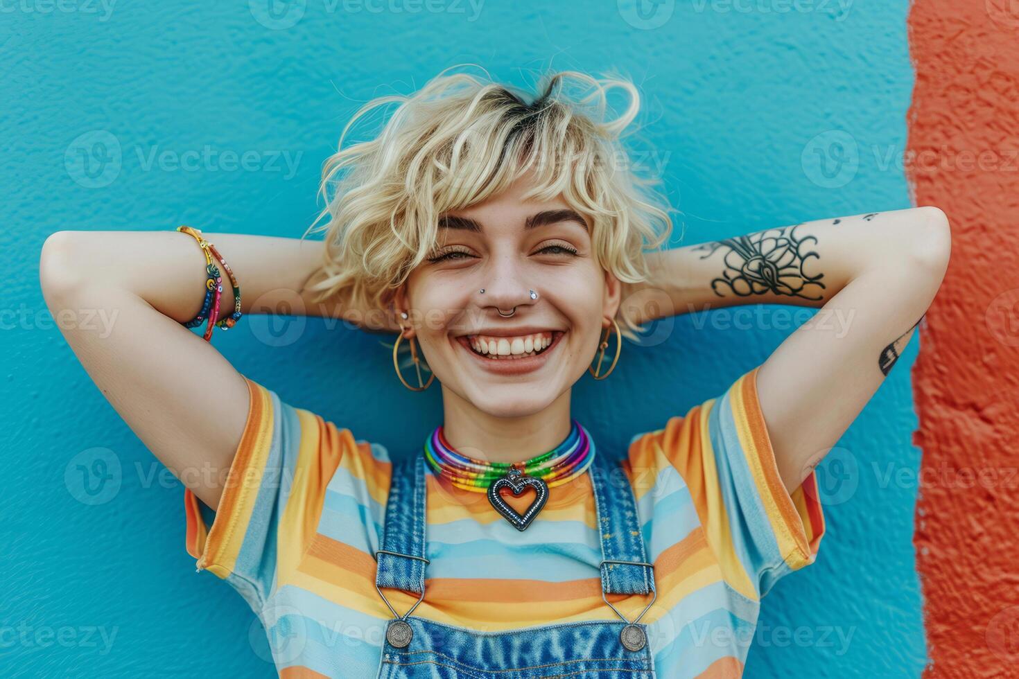 AI generated LGBTQ parade and LGBTQ2S diverse young gay people fighting ...