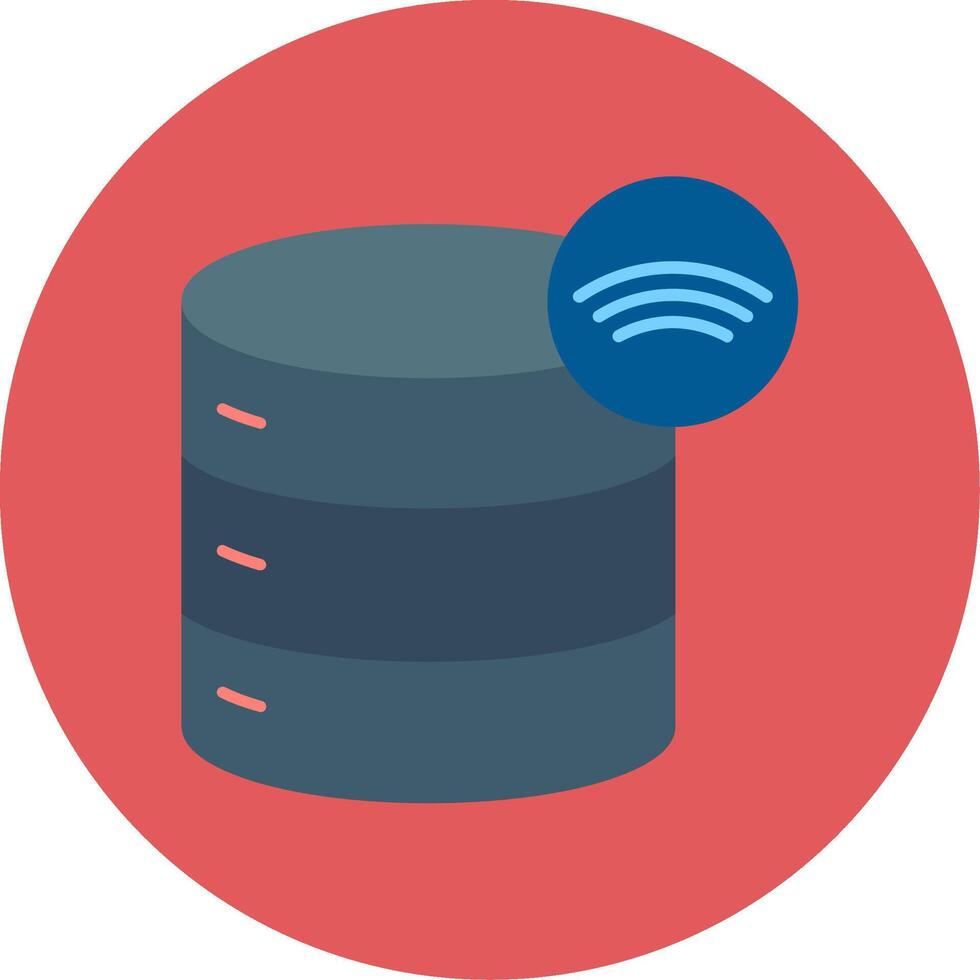 Wireless Database Flat Circle Icon 37438897 Vector Art at Vecteezy